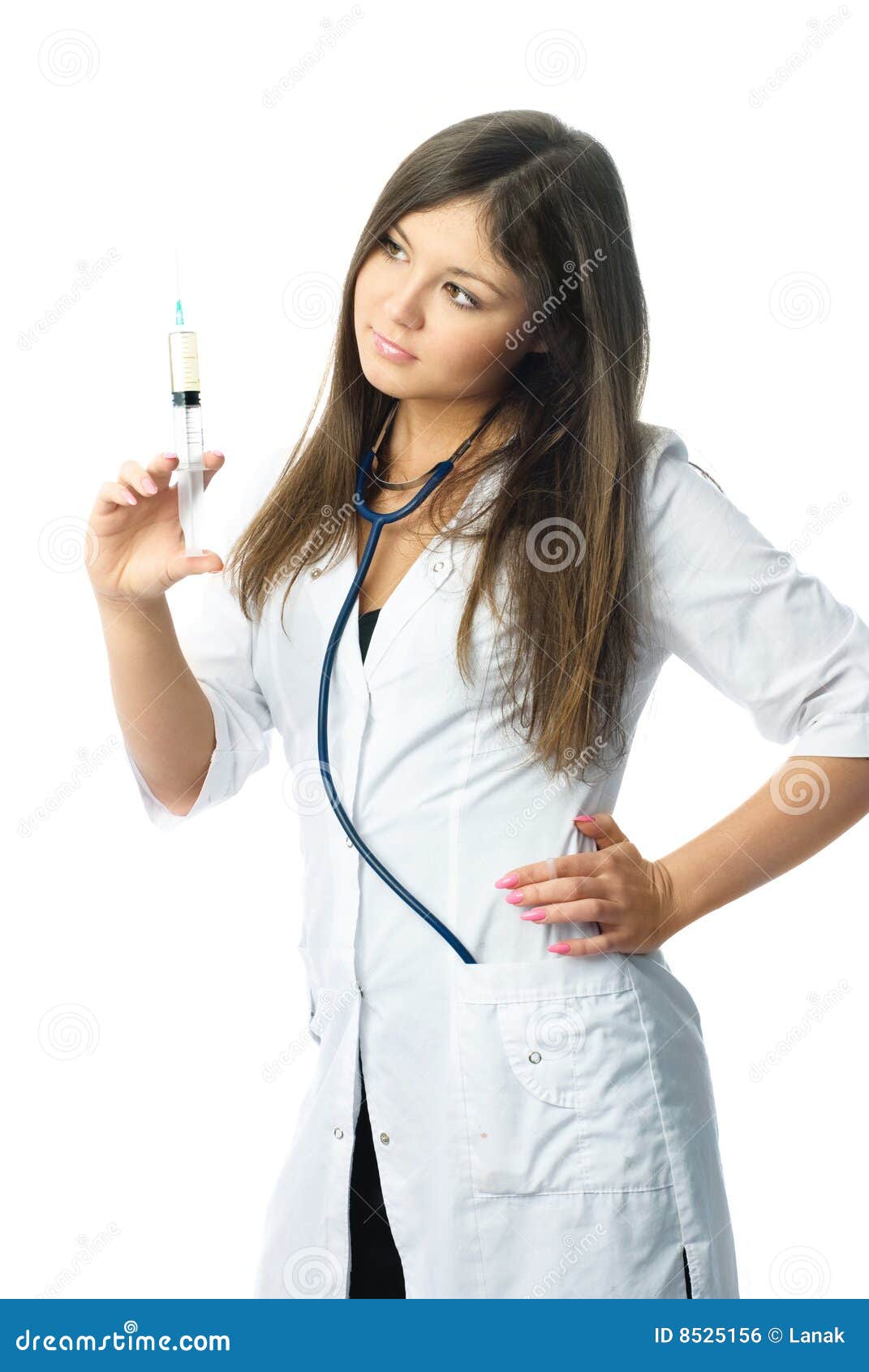 Doctor Que Da Una Inyección Foto de archivo - Imagen de hembra, serio ...