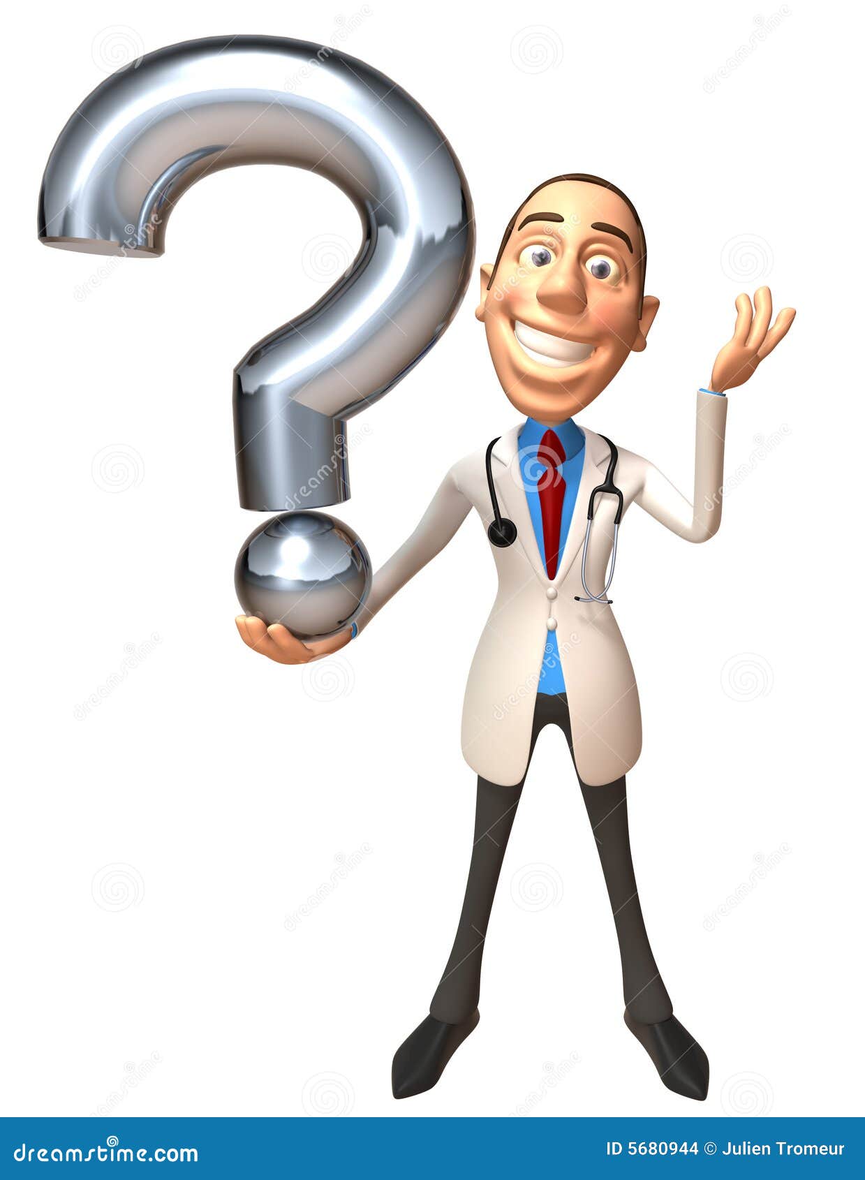 Doctor with a question stock illustration. Illustration of illness ...