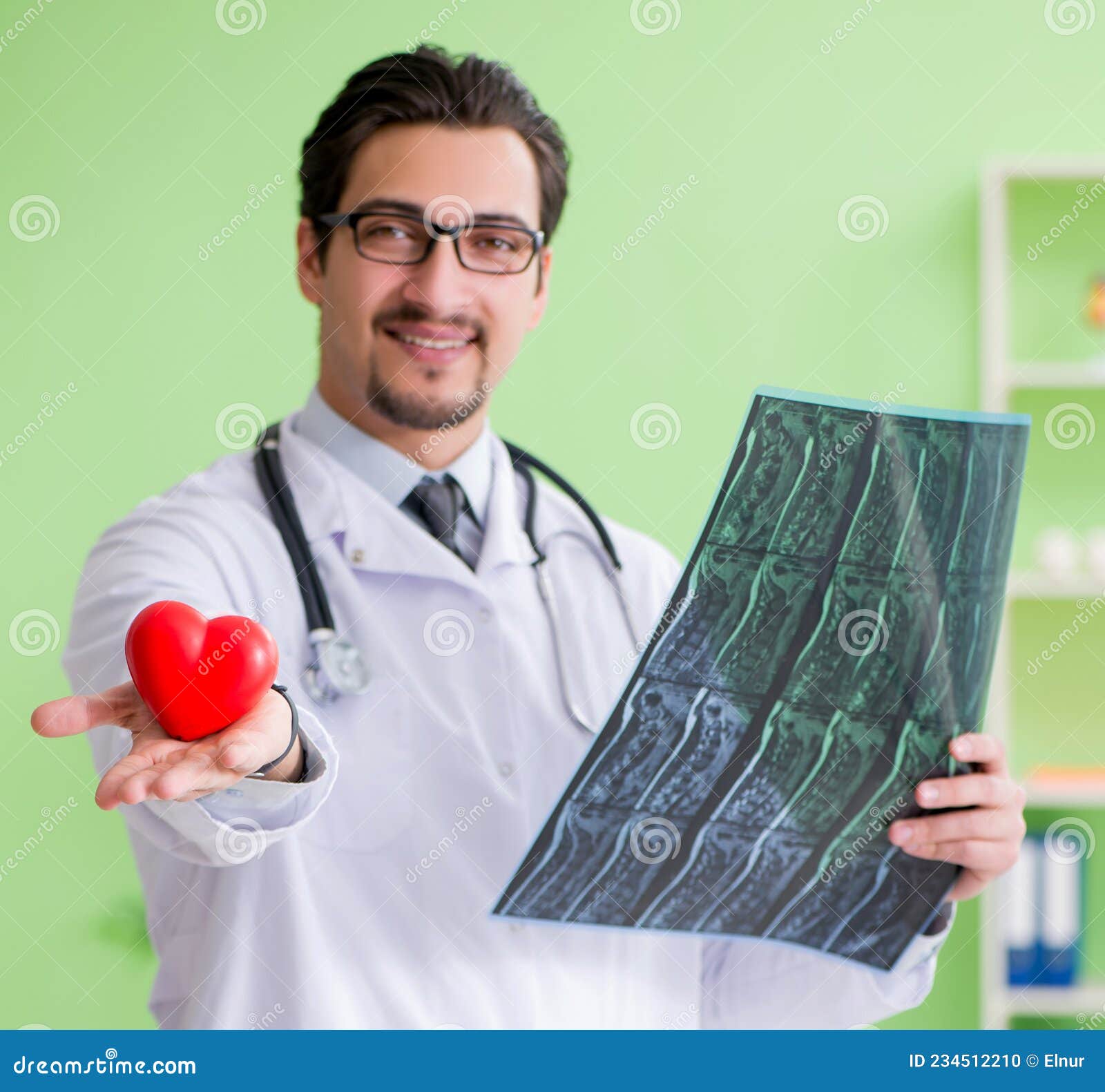 Doctor Radiologist Looking at X-ray Scan in Hospital Stock Photo ...