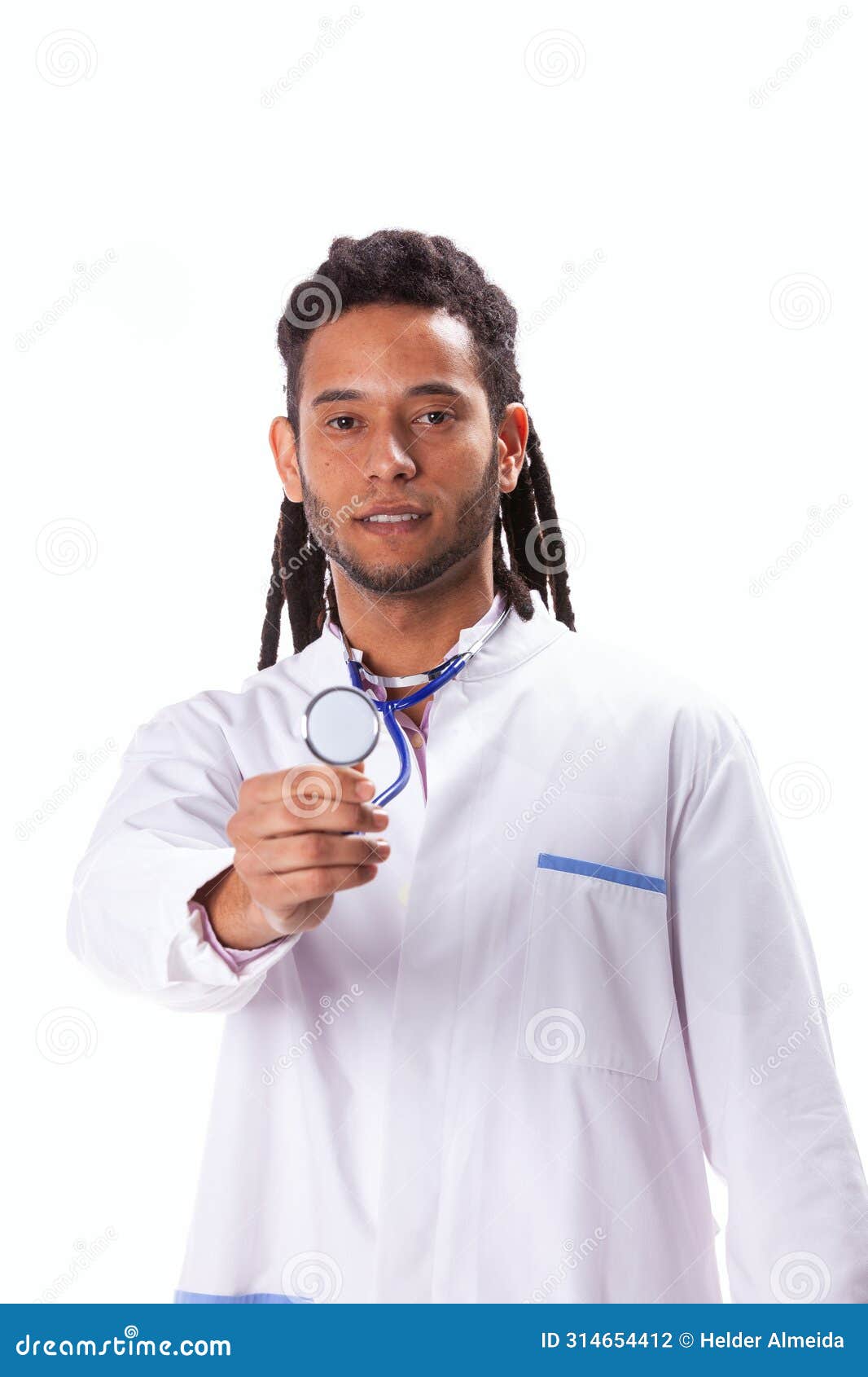 Doctor with rastafari hair stock photo. Image of handsome - 314654412