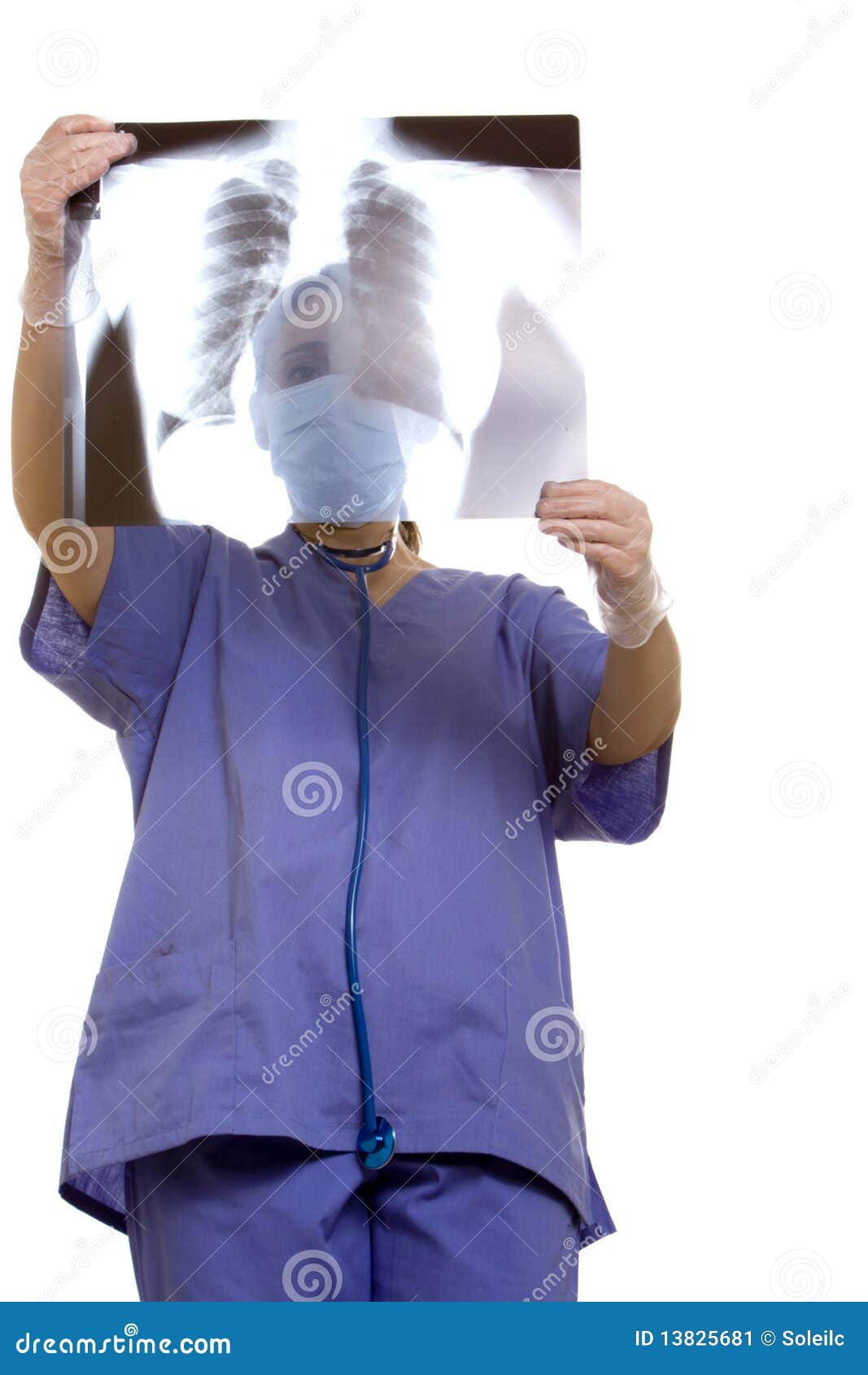 Doctor with x-ray stock image. Image of surgeon, female - 13825681