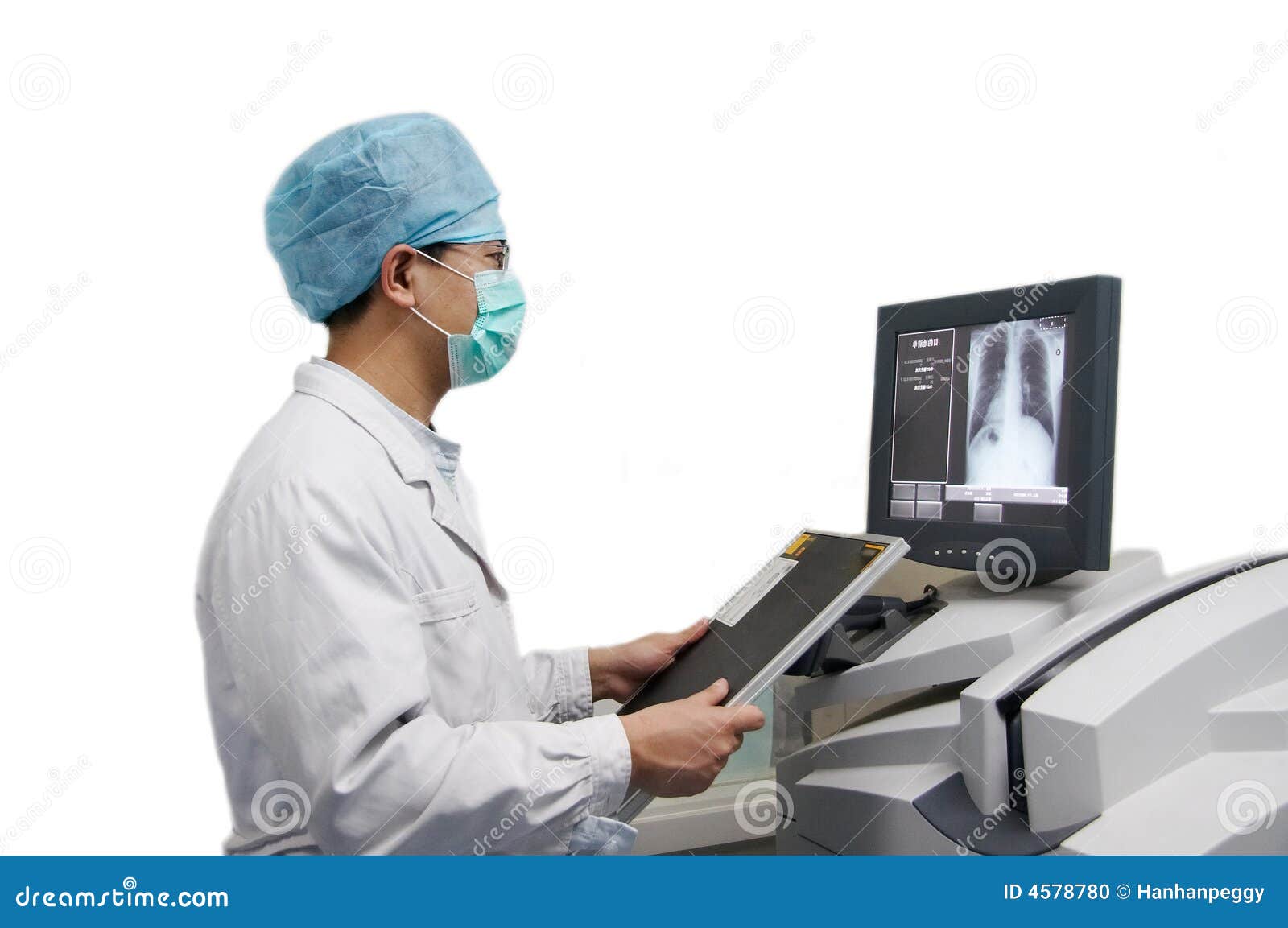 Doctor and x-ray computer stock photo. Image of dedicated - 4578780
