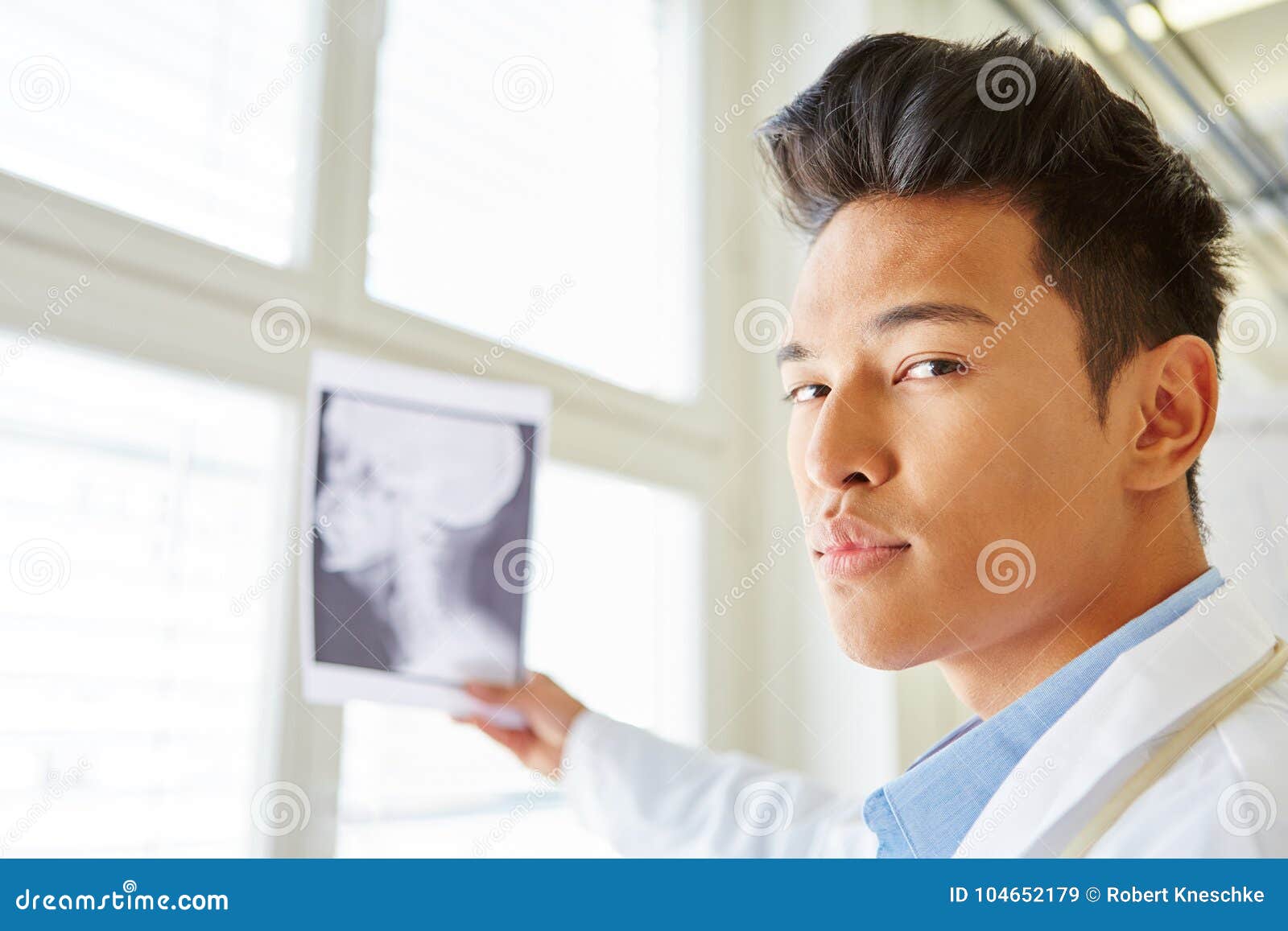 Doctor with x-ray image stock image. Image of dentistry - 104652179