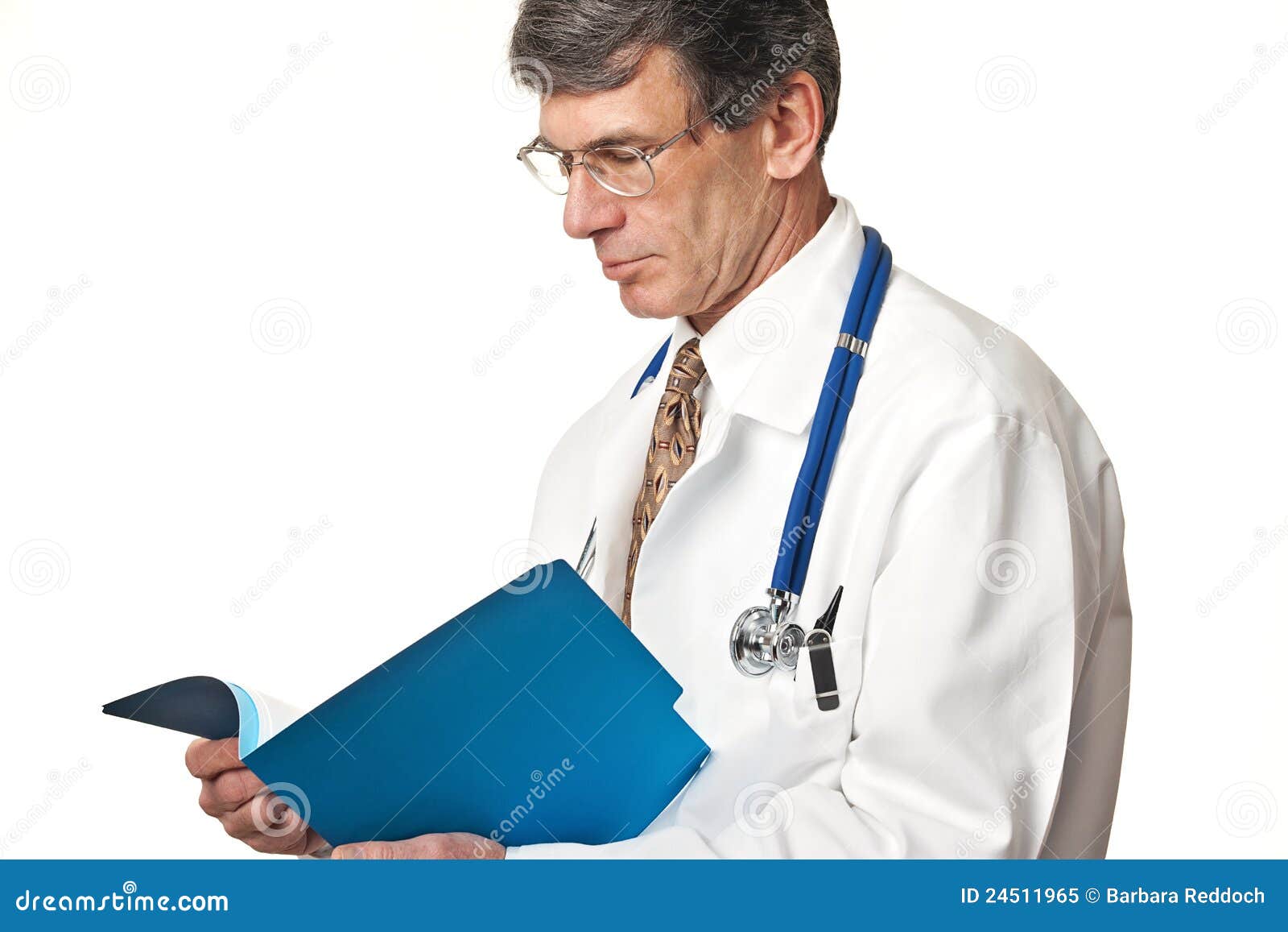 Doctor Reading File stock image. Image of file, white - 24511965
