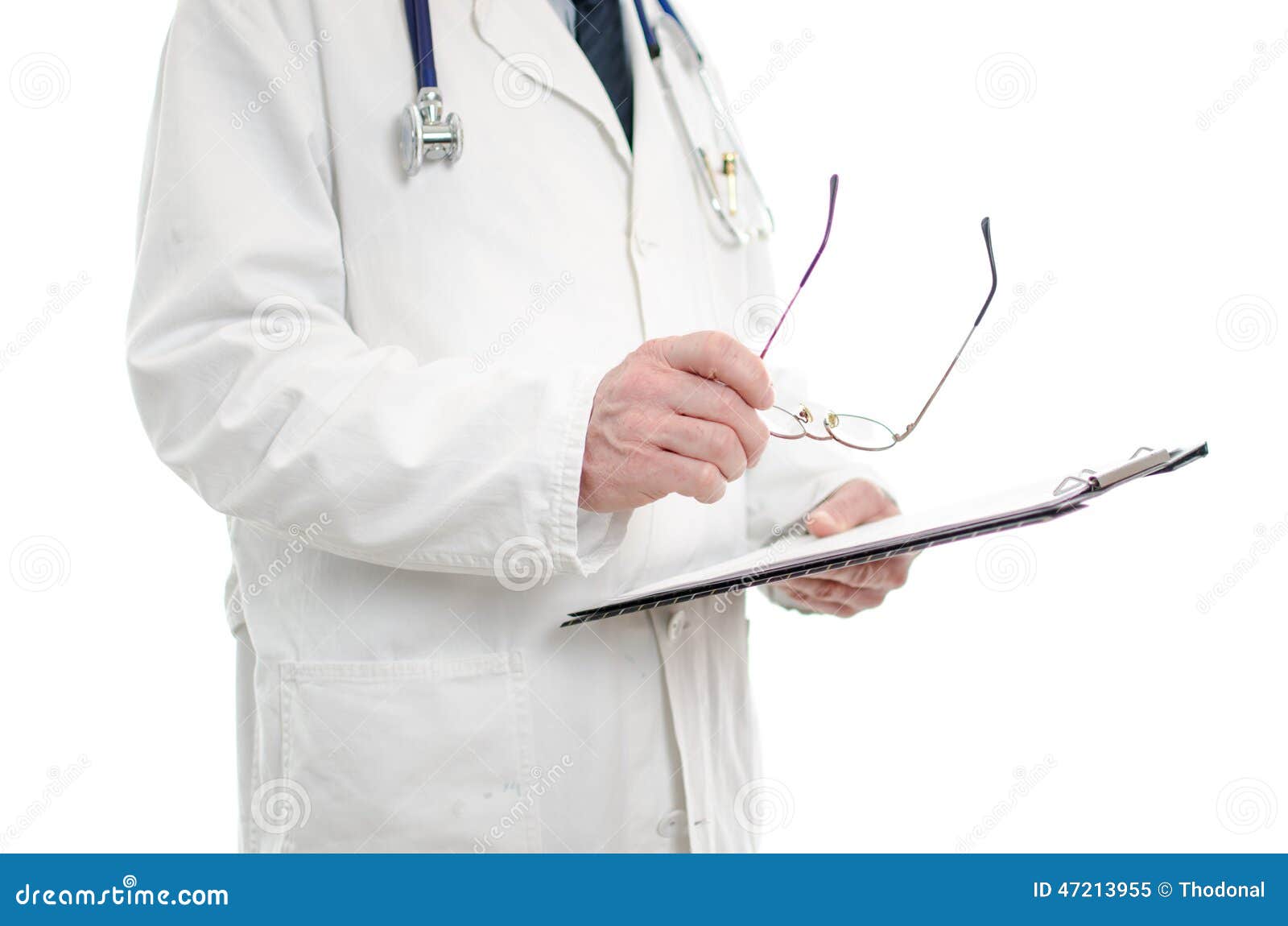 Doctor reading notes stock image. Image of isolated, profession - 47213955