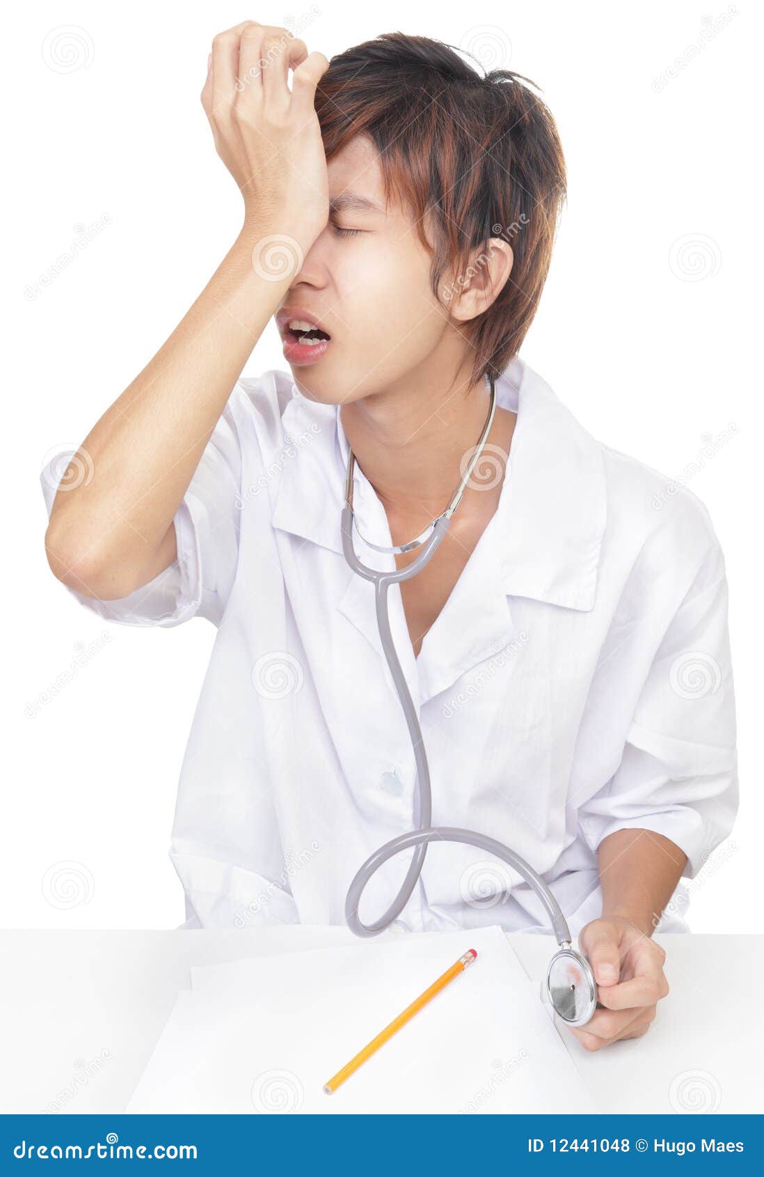 Doctor Realizes Mistake or Malpractice Stock Photo - Image of ...