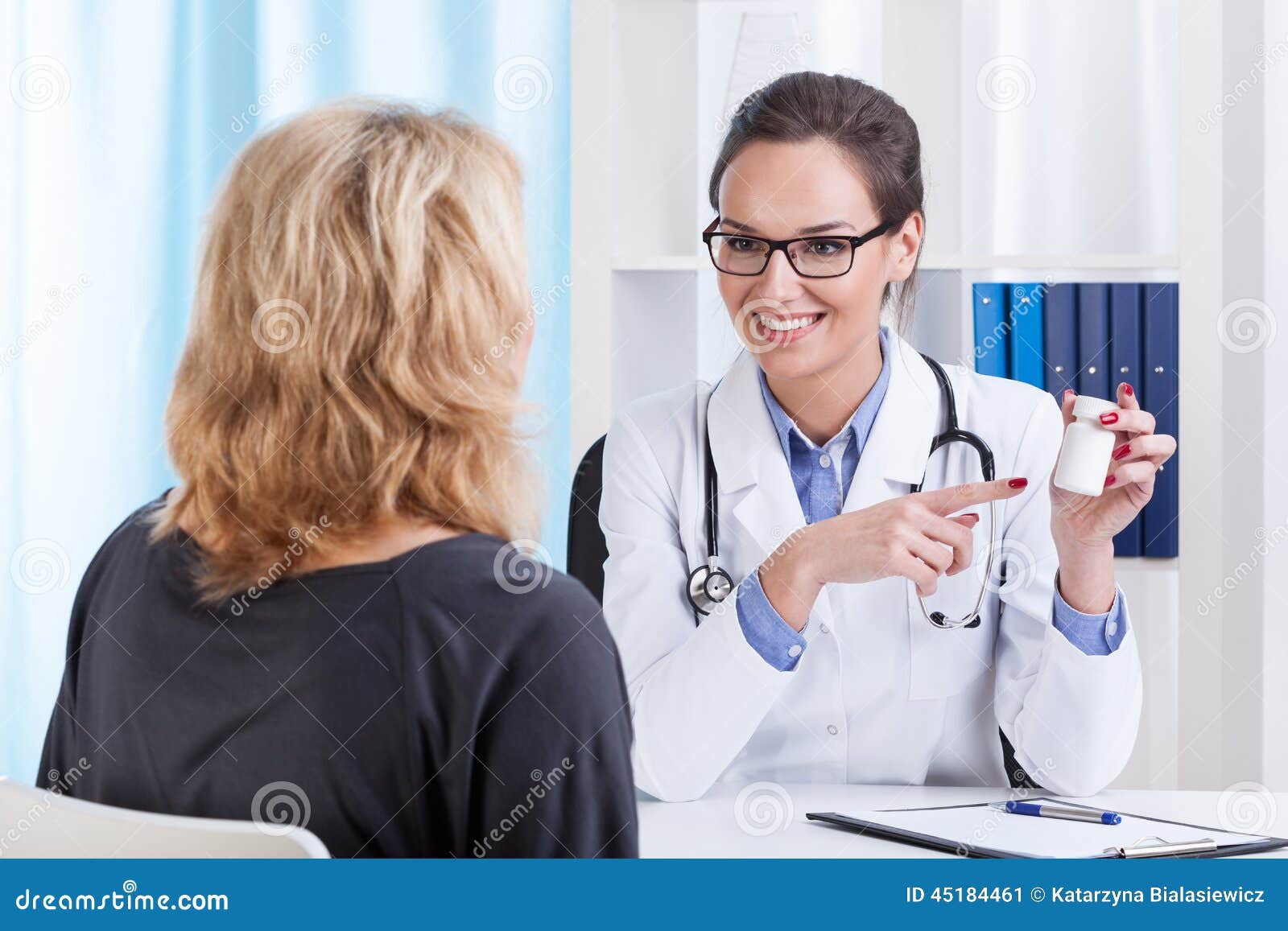 Doctor Recommending Medicines Stock Image - Image of female ...