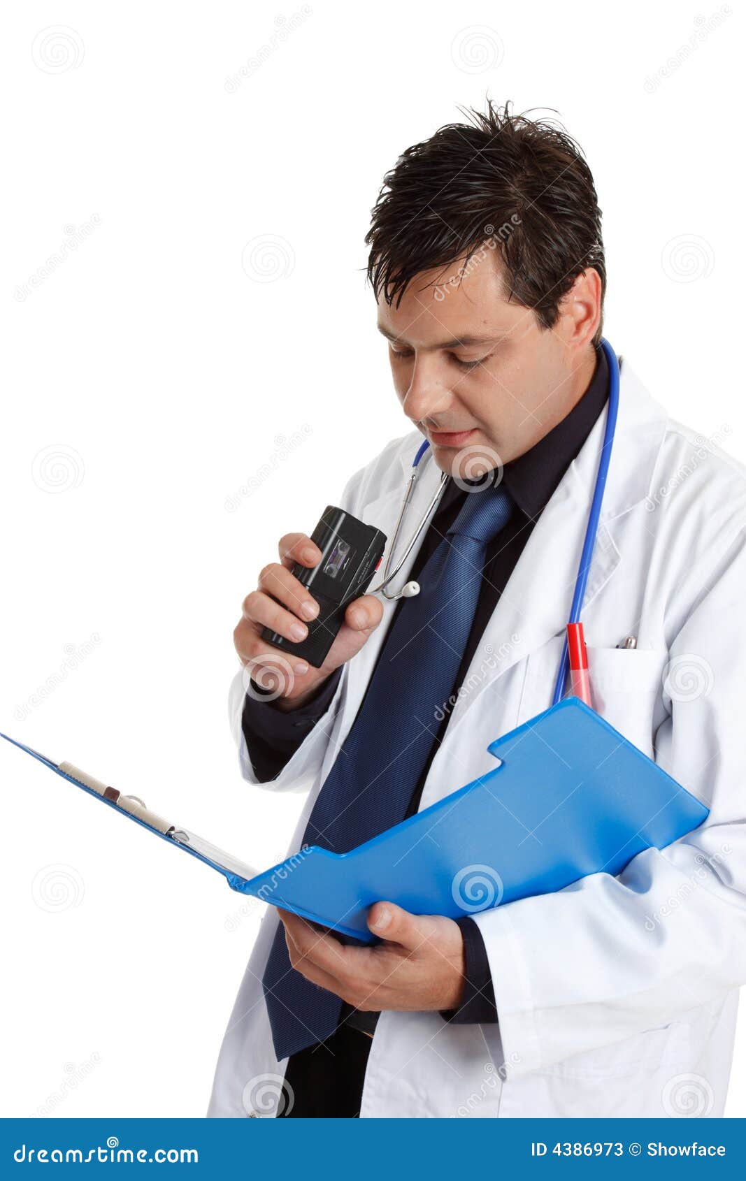 Doctor Recording Information Stock Image - Image of clipboard, uniform ...