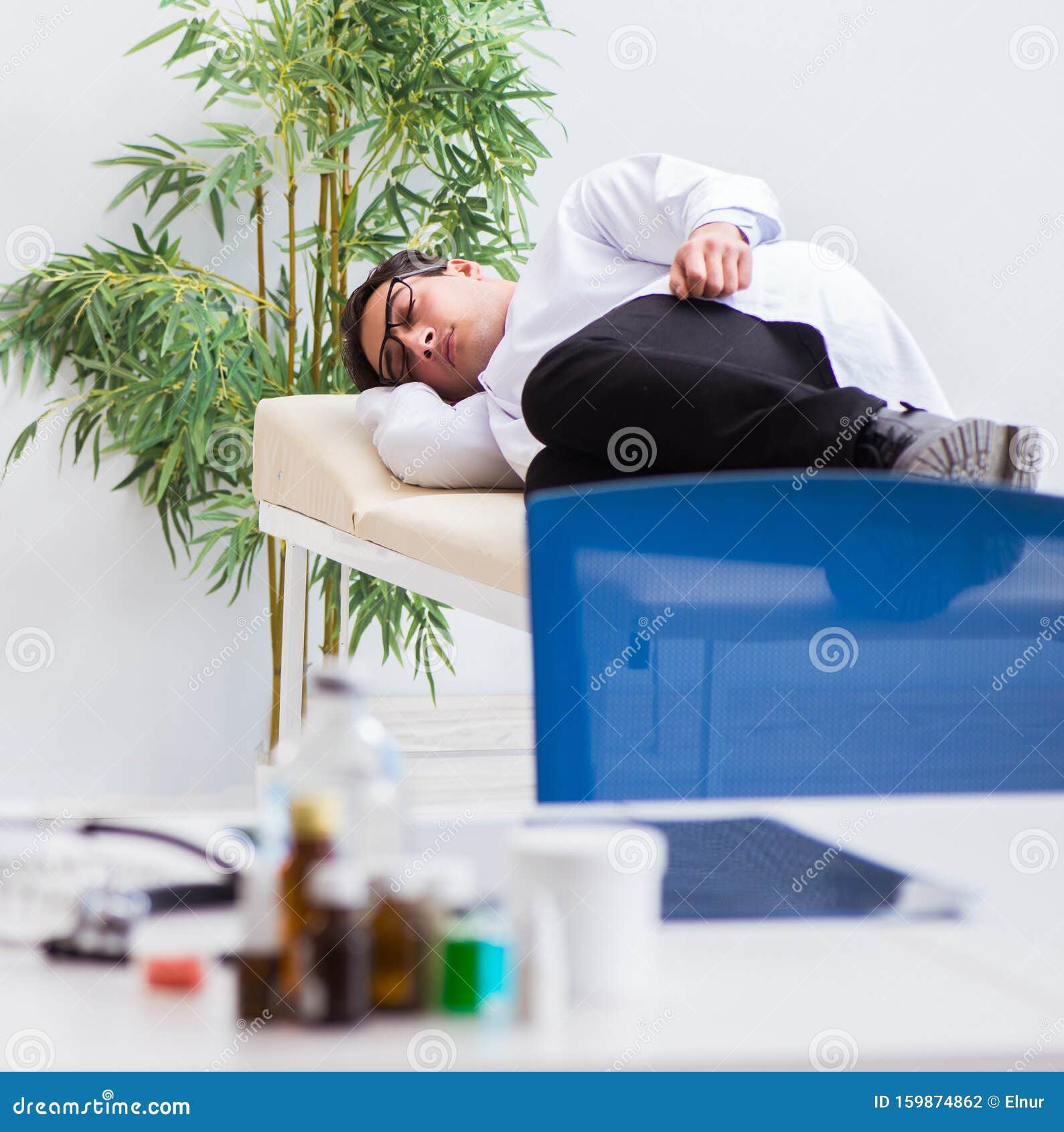 Doctor Relaxing after Complex Surgery in Hospital Stock Photo - Image ...