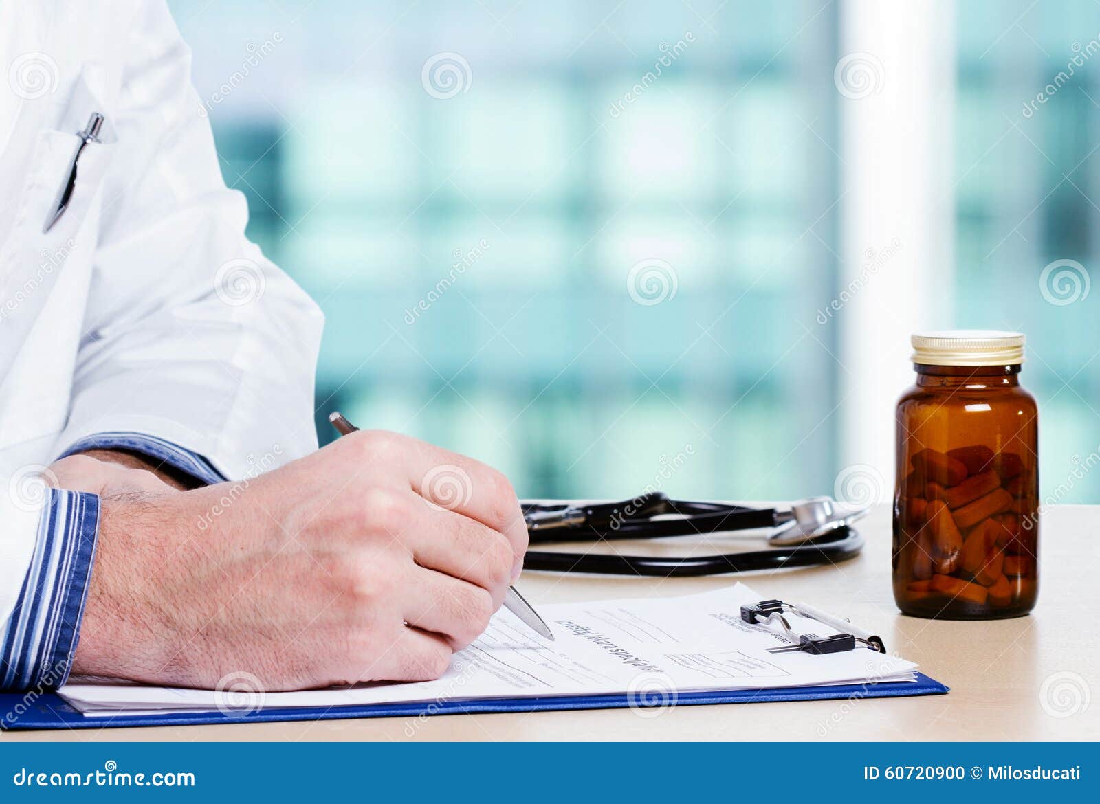 Doctor and reports stock photo. Image of capsule, occupation - 60720900