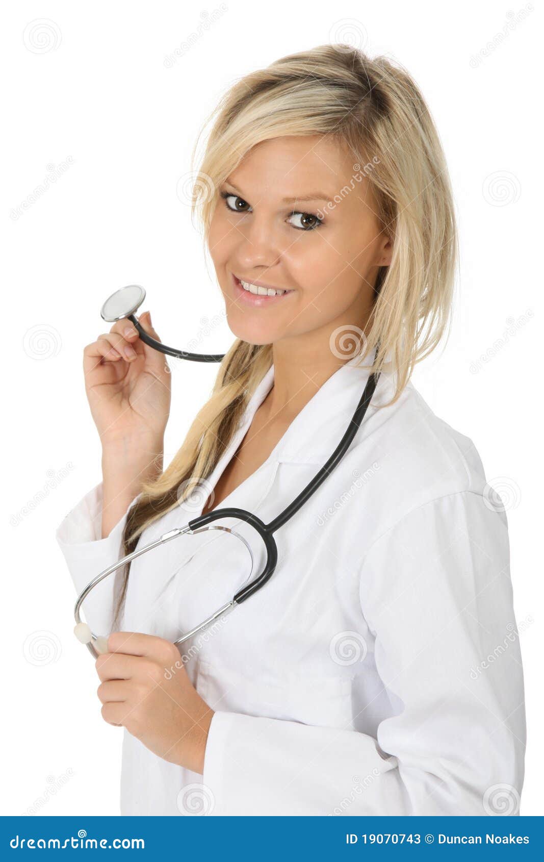 Doctor rubio de la mujer imagen de archivo. Imagen de servicios - 19070743