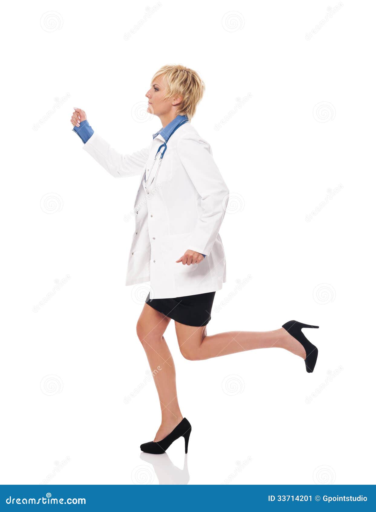 Doctor is running stock image. Image of person, practitioner - 33714201