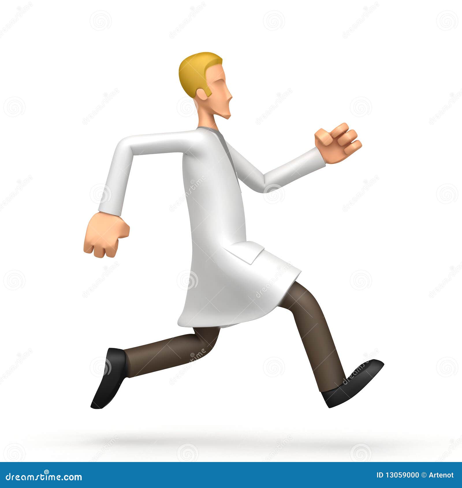Doctor runs stock illustration. Illustration of marathon - 13059000