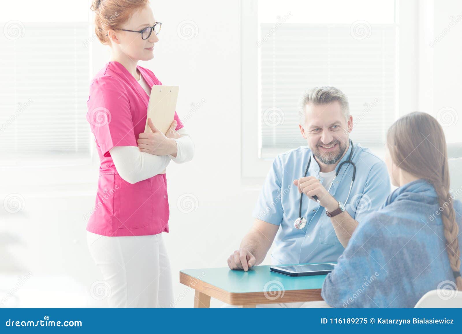 Doctor`s Assistant during Medical Interview Stock Image - Image of ...