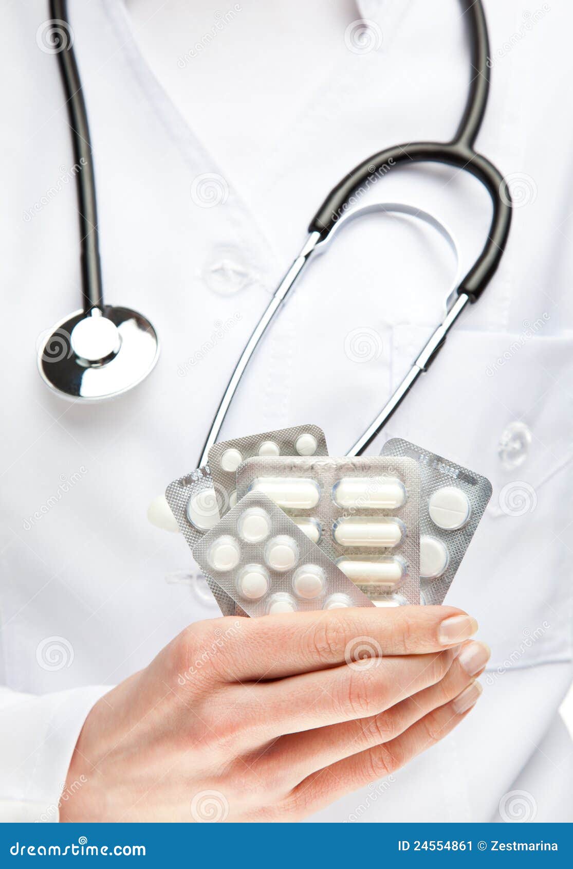 Doctor S Hand Giving Many Medicines Stock Image - Image of clinic ...