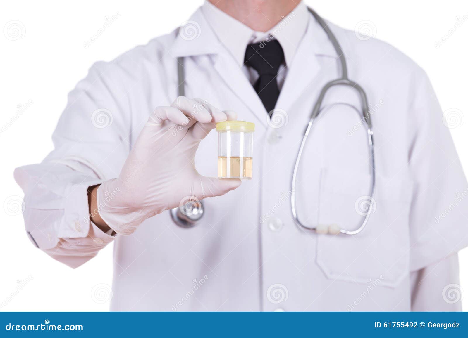 Doctor S Hand Holding a Bottle of Urine Stock Photo - Image of plastic ...