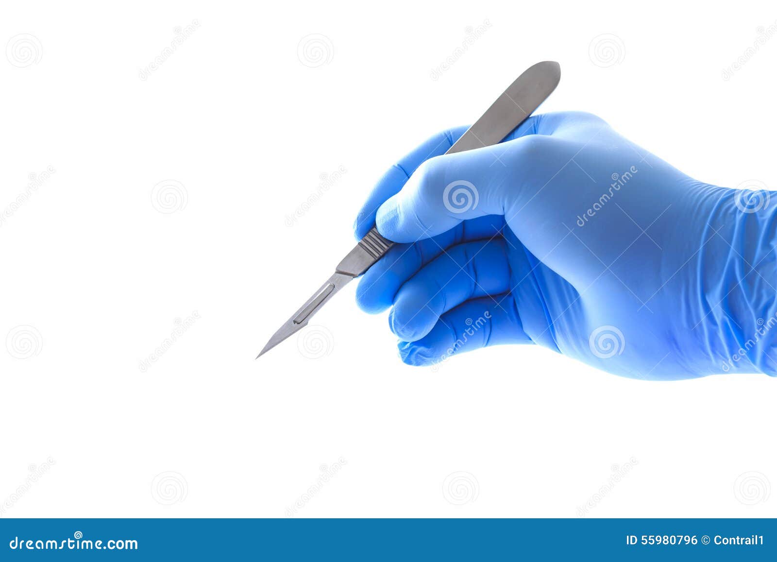 Doctor S Hand Holding Scalpel Stock Photo - Image of metal, scalpel ...