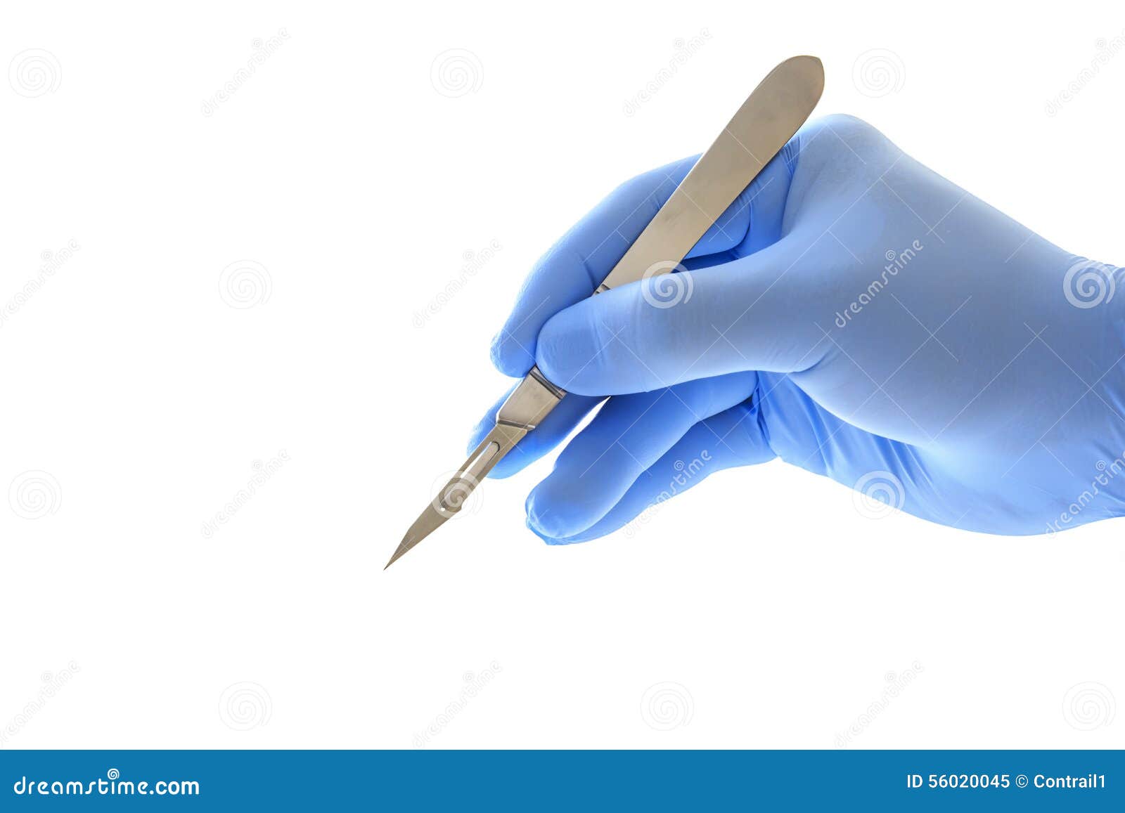 Doctor S Hand Holding a Scalpel with Clipping Path Stock Image - Image ...
