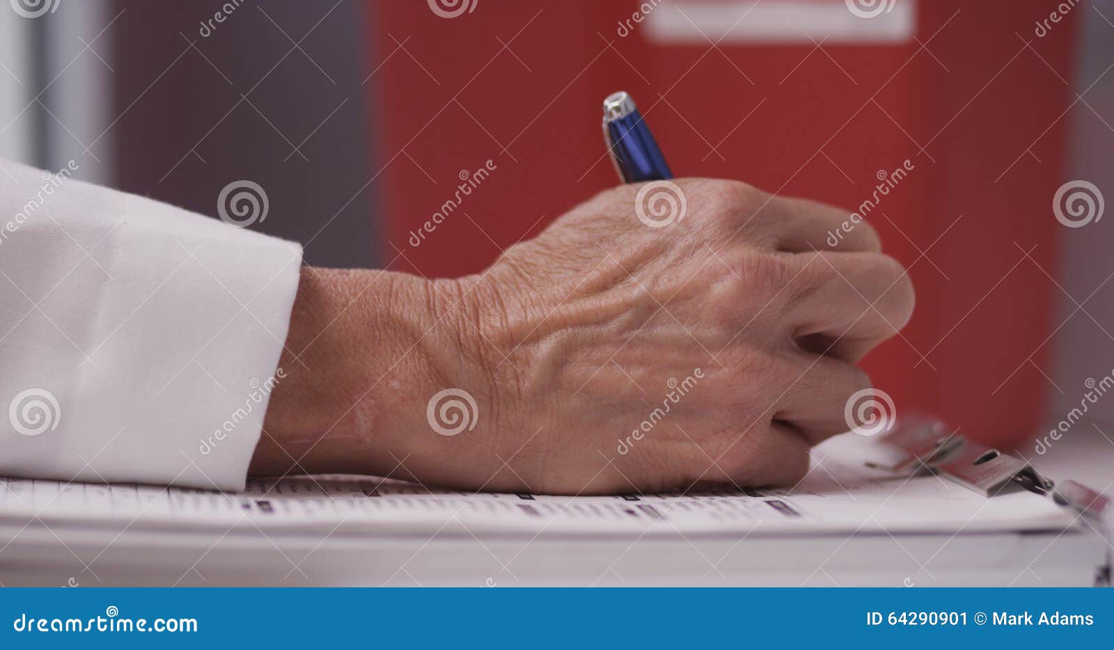 Doctor S Hand Writing Notes Stock Image - Image of closeup, clinic ...