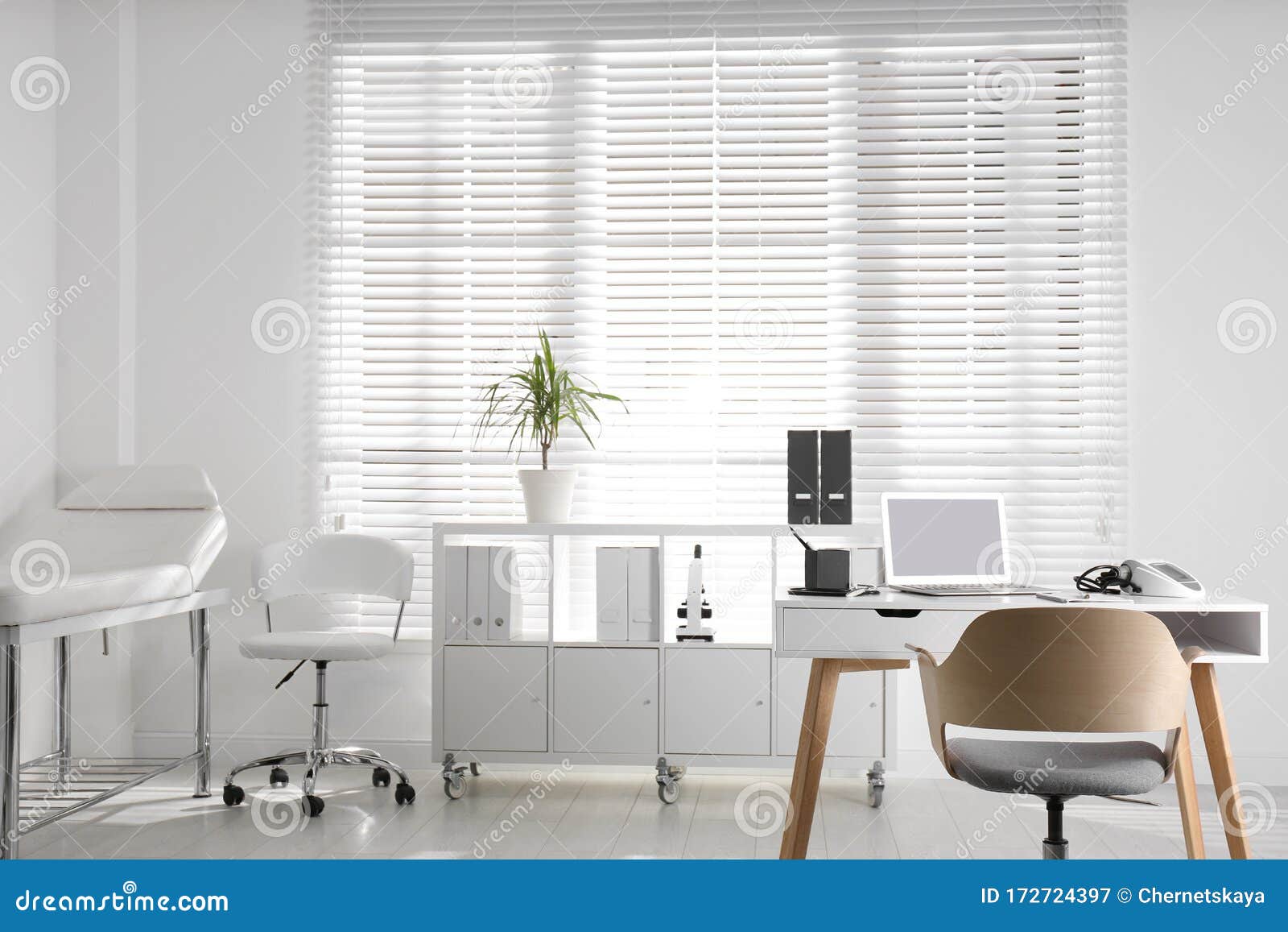 Doctor`s Office Interior with Workplace in Clinic Stock Image - Image ...
