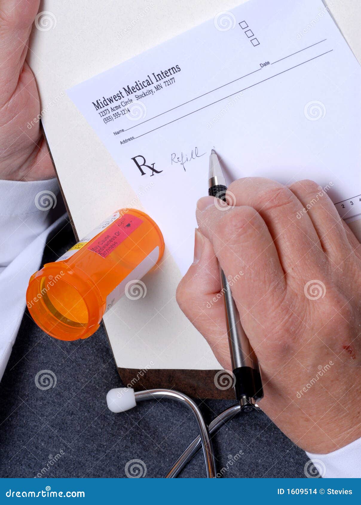Doctor s Prescription stock photo. Image of studio, cash - 1609514
