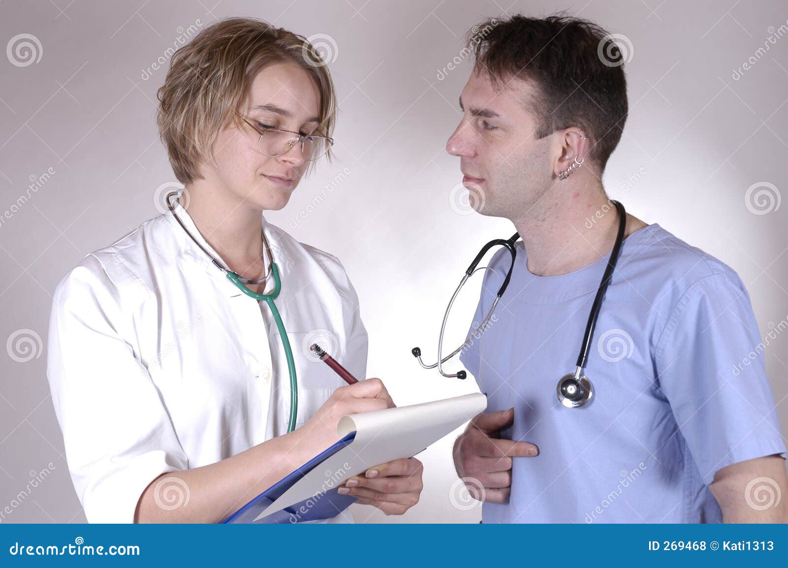 Doctor`s round stock photo. Image of intern, nurse, blue - 269468