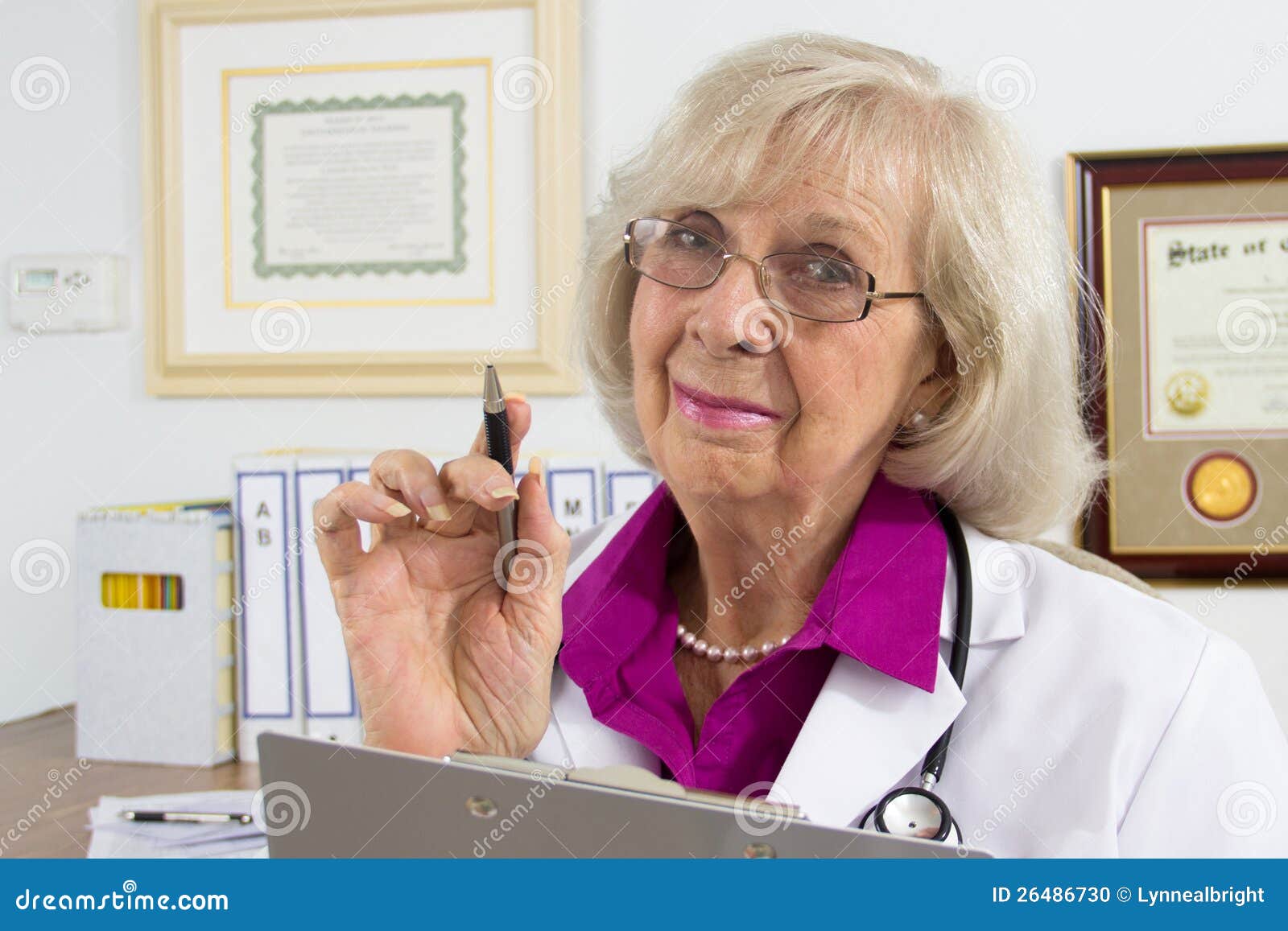 Doctor s Warning? stock photo. Image of ladydoctor, medical - 26486730