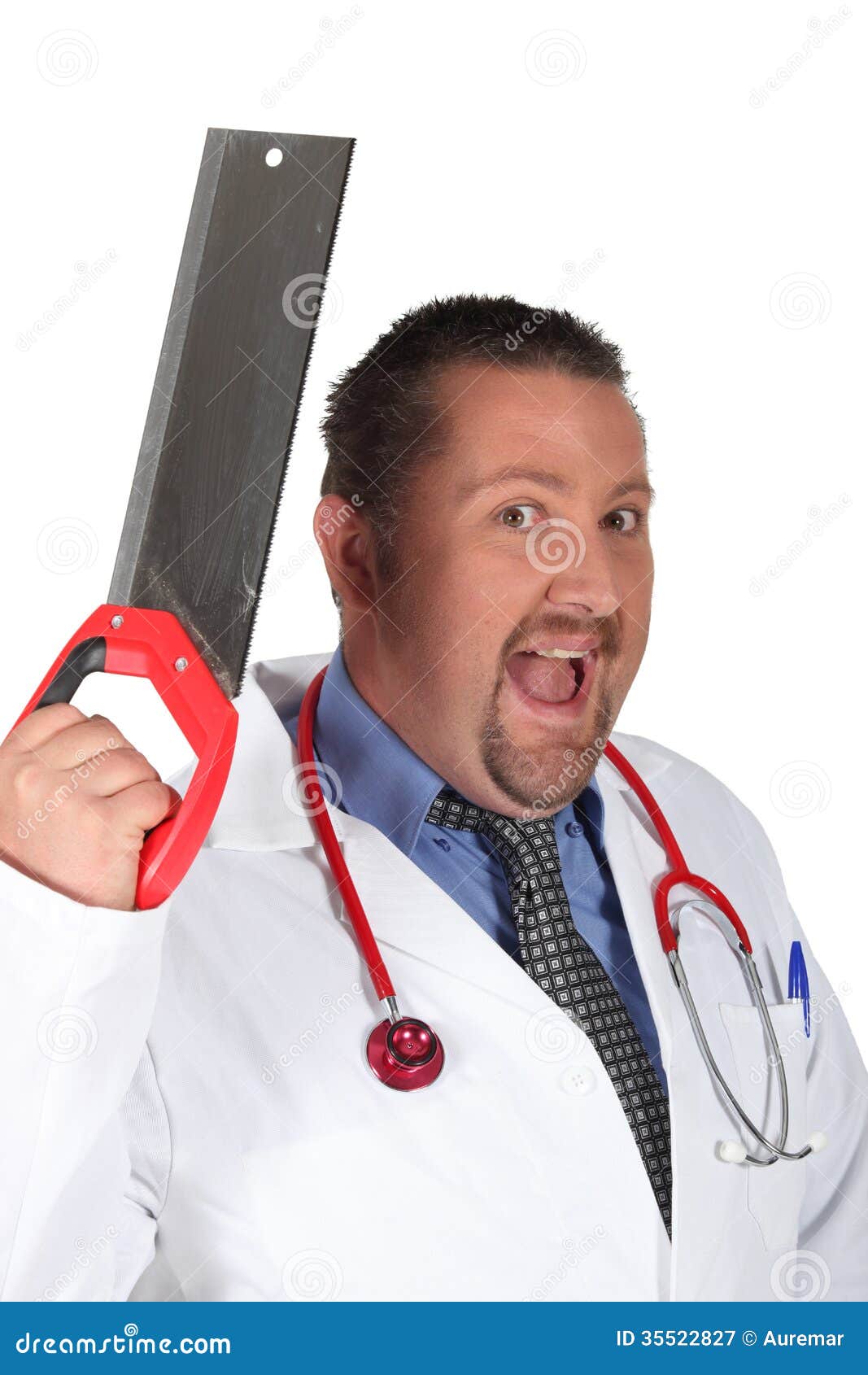 Doctor with a saw stock image. Image of tools, nurse - 35522827