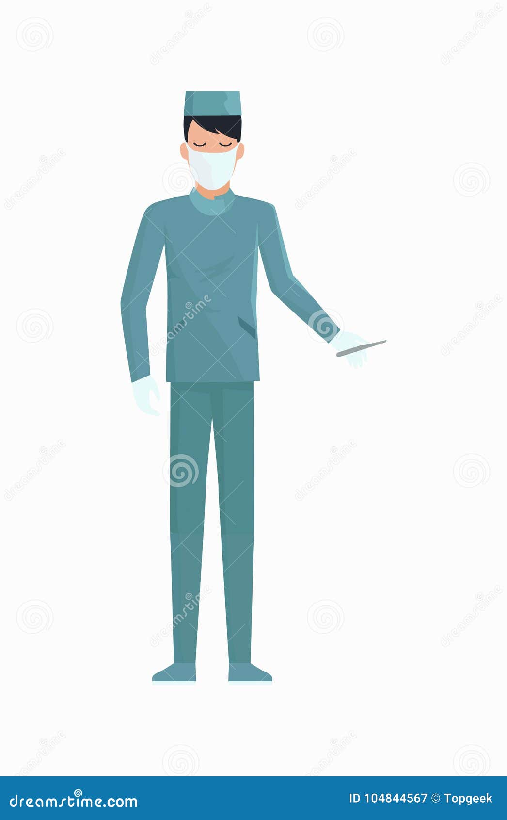 Doctor With Scalpel Icon Vector Illustration Stock Vector