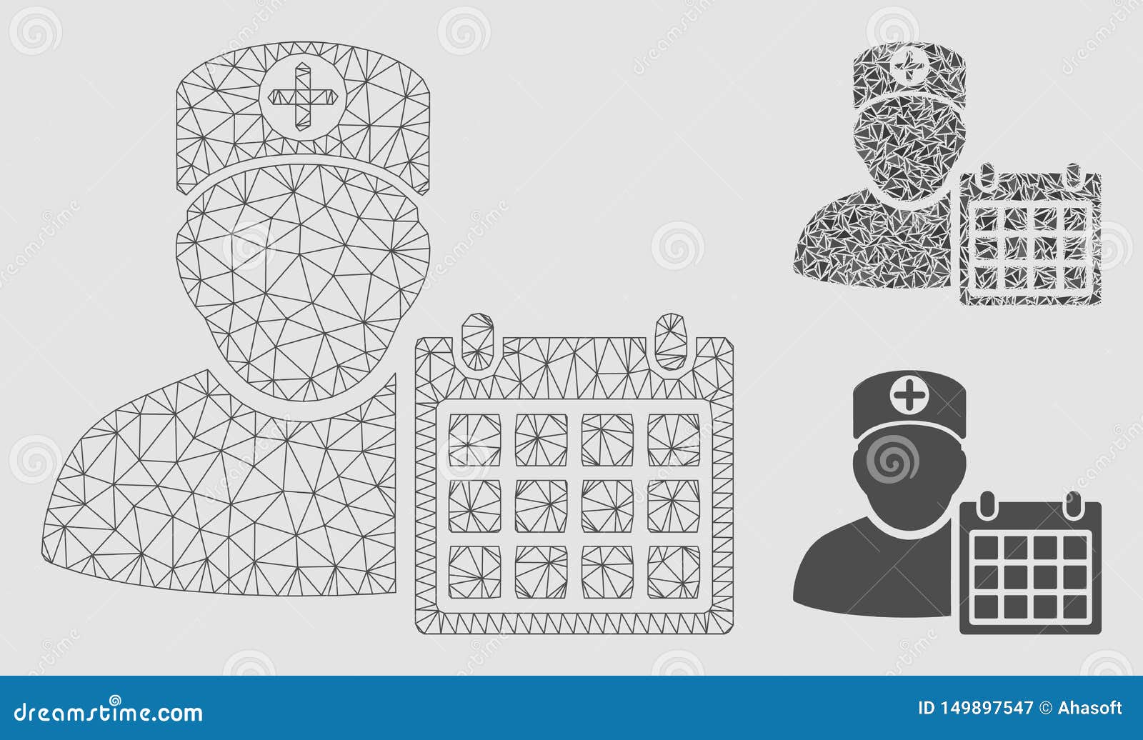 Doctor Schedule Calendar Vector Mesh Carcass Model and Triangle Mosaic ... Doctor Schedule Calendar Vector Mesh Carcass Model and Triangle Mosaic ...