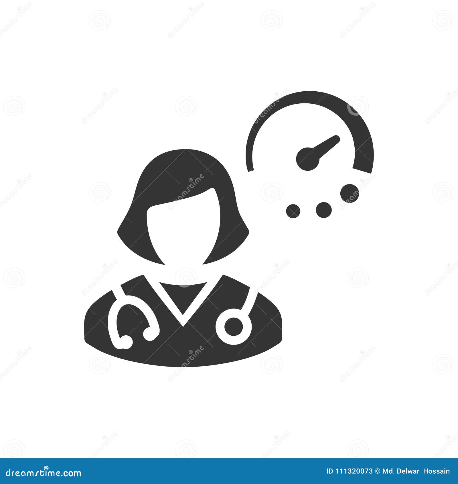 Doctor Schedule Icon stock vector. Illustration of medical - 111320073