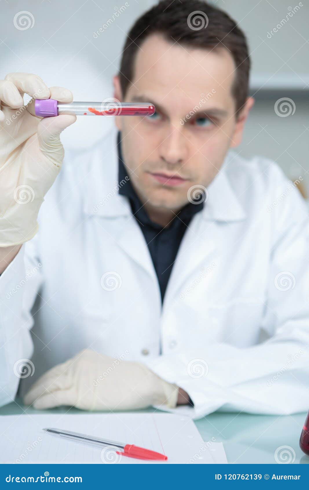 Doctor Scientist with Blood Example Stock Image - Image of pharmacology ...