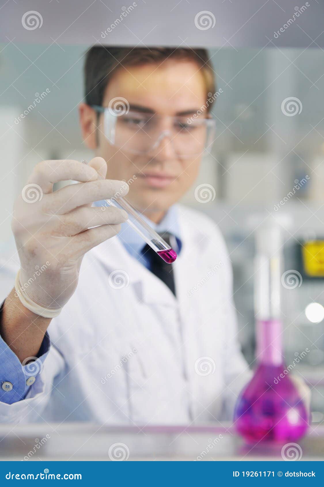 Doctor Scientist in Labaratory Stock Image - Image of handsome ...