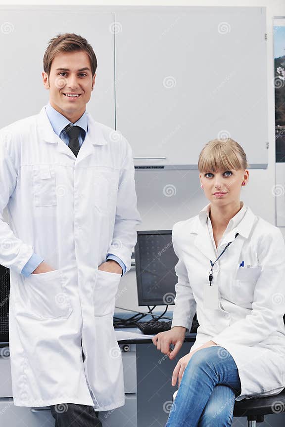 Doctor Scientist in Labaratory Stock Photo - Image of handsome, biology ...