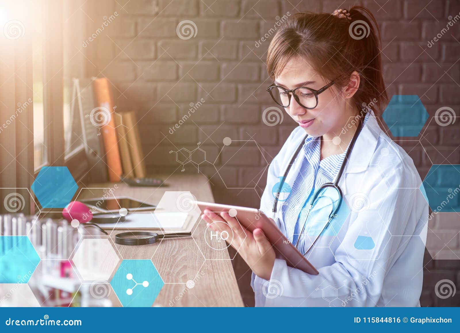 Doctor and Scientist Working in Lap Test. Stock Photo - Image of ...