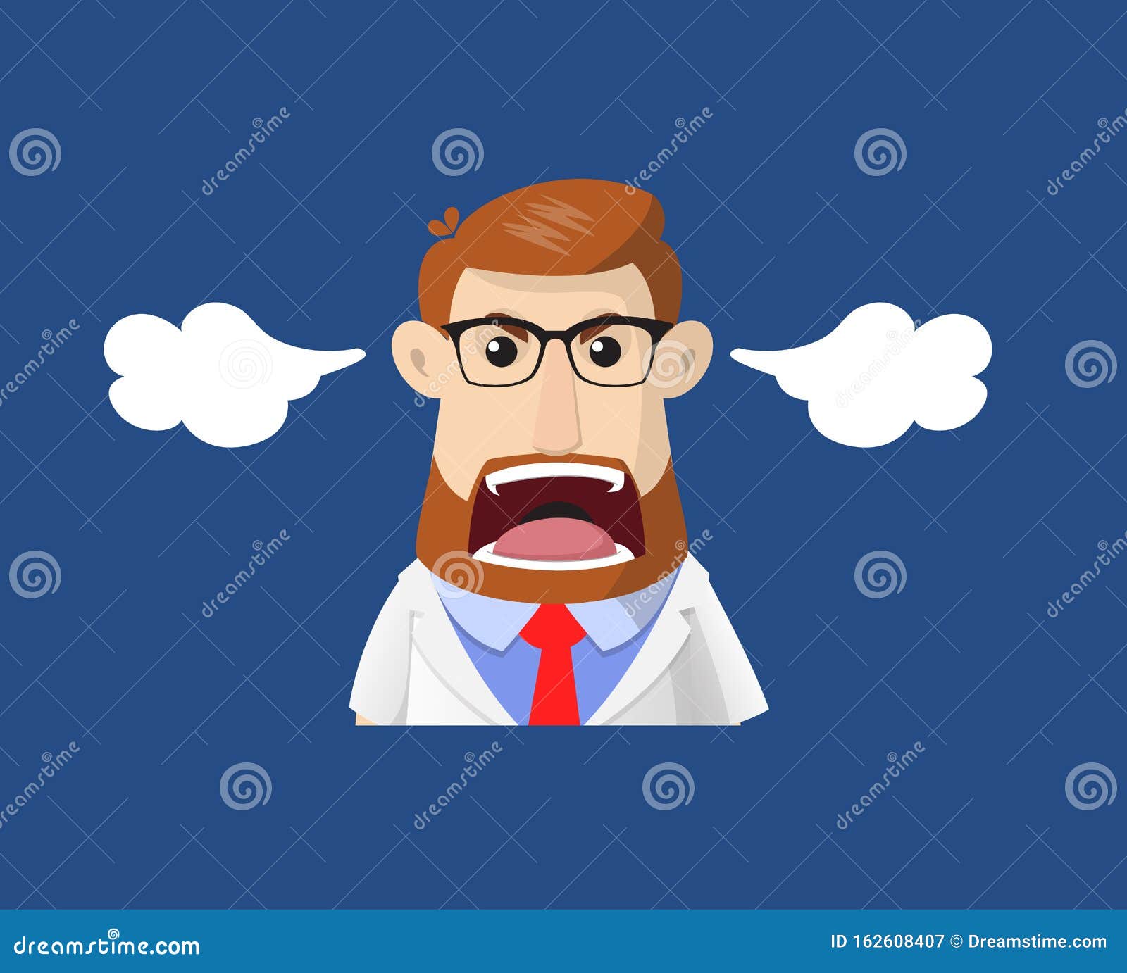 Doctor - Screaming in Aggression Stock Vector - Illustration of ...