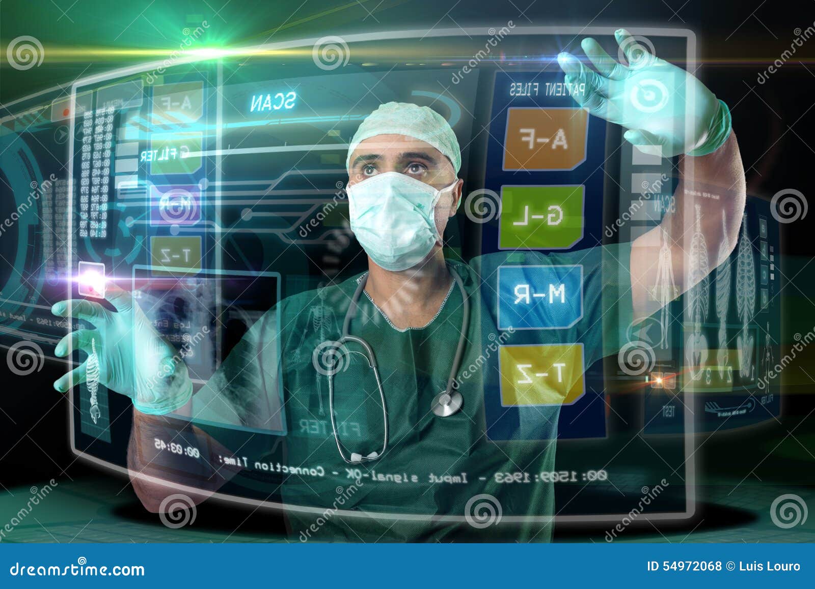 Doctor with screens stock photo. Image of care, people - 54972068