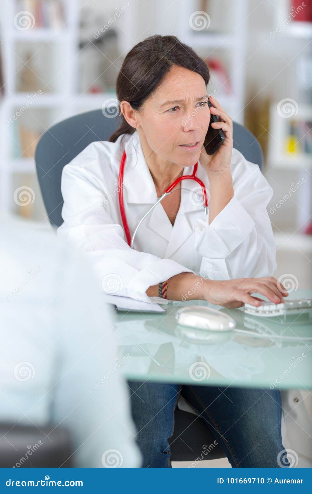 Doctor Searching for Record Stock Photo - Image of hospital, internet ...