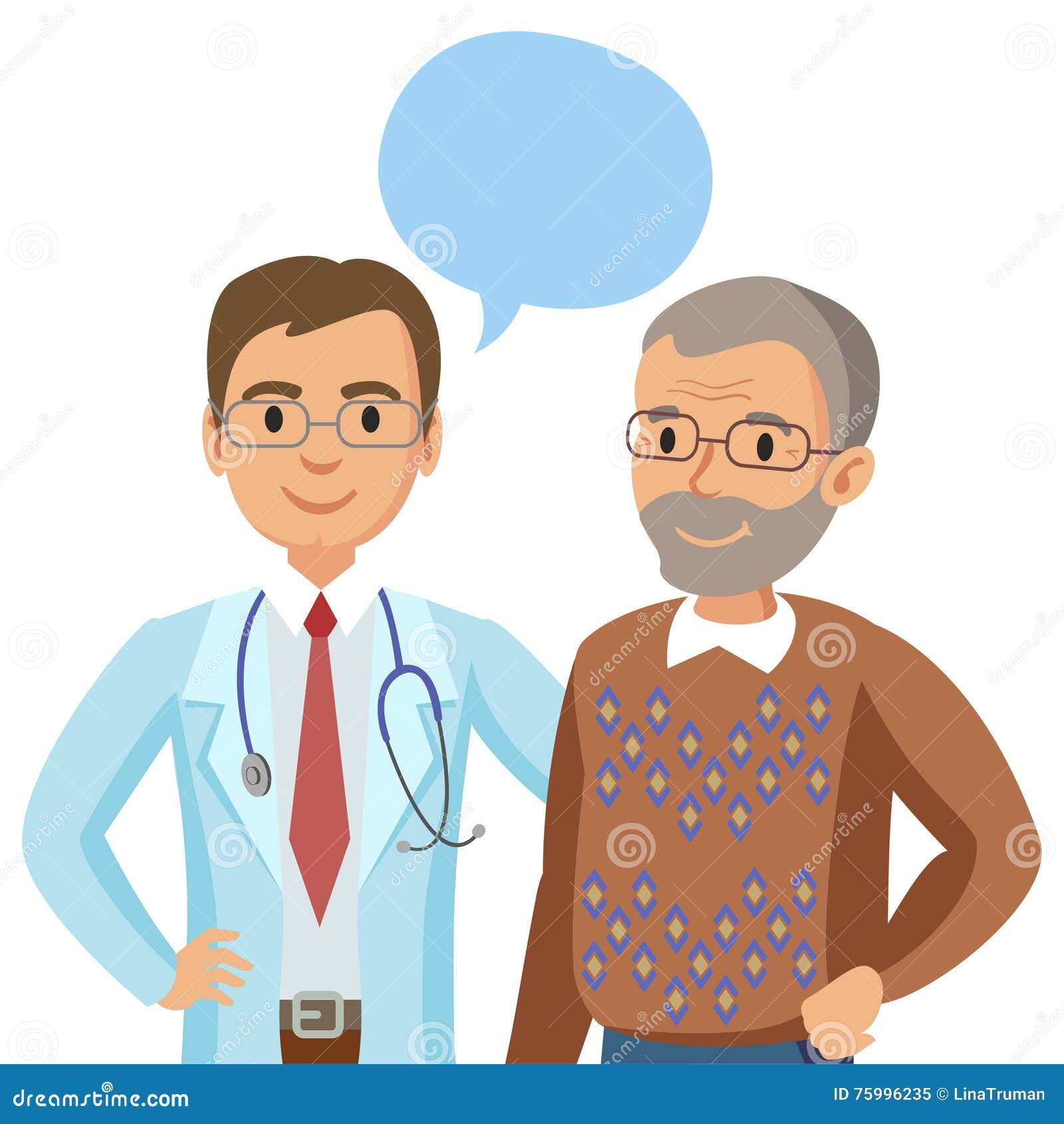 Doctor and Senior Patient. Man Talking To Physician Stock Vector ... Doctor and Senior Patient. Man Talking To Physician Stock Vector ...