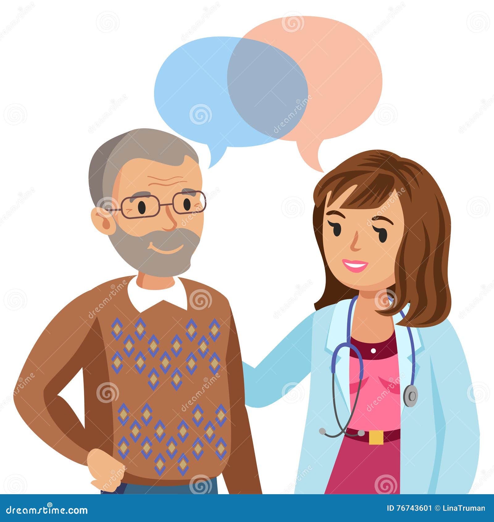 Doctor and Senior Patient. Man Talking To Physician Stock Vector ... Doctor and Senior Patient. Man Talking To Physician Stock Vector ...