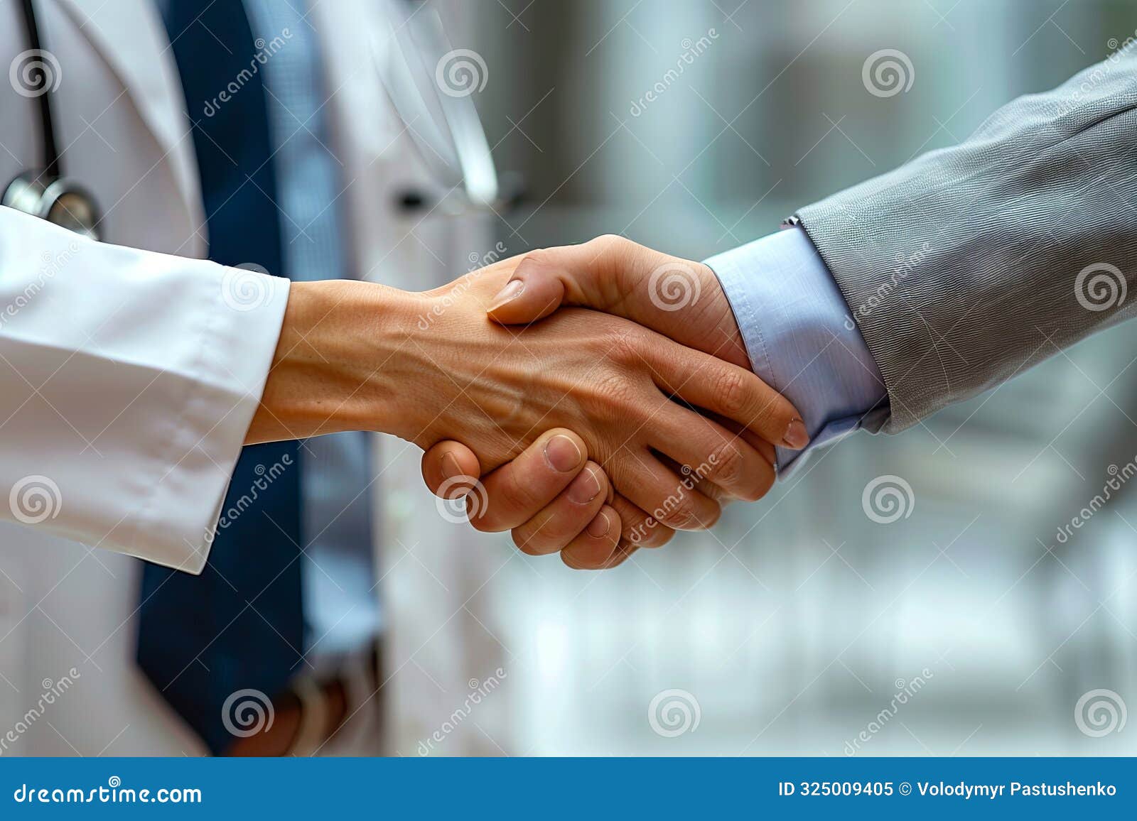 A Doctor Shaking Hands with Another Doctor Stock Illustration ...