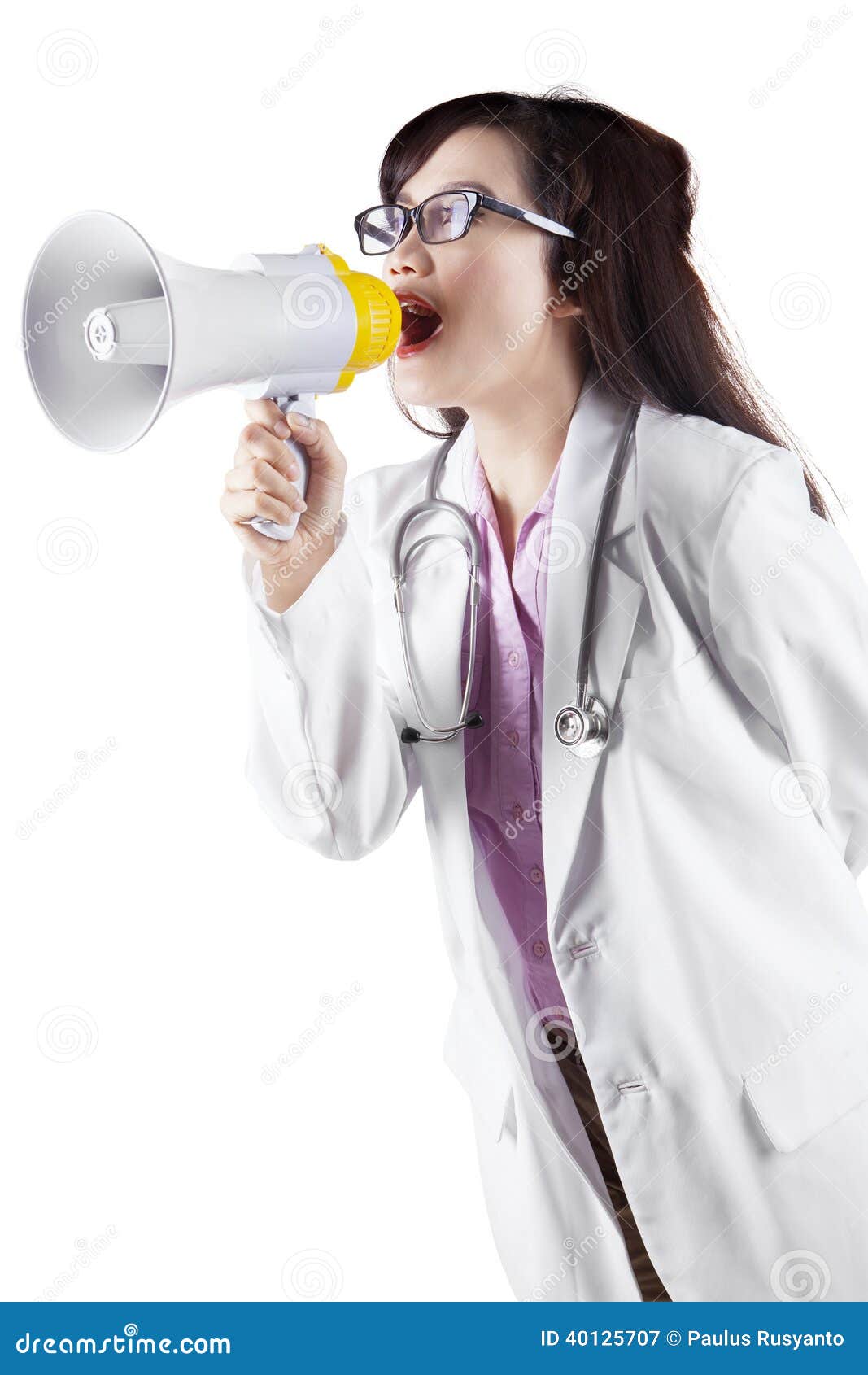 Doctor Shouting on Megaphone Stock Image - Image of medical, bullhorn ...