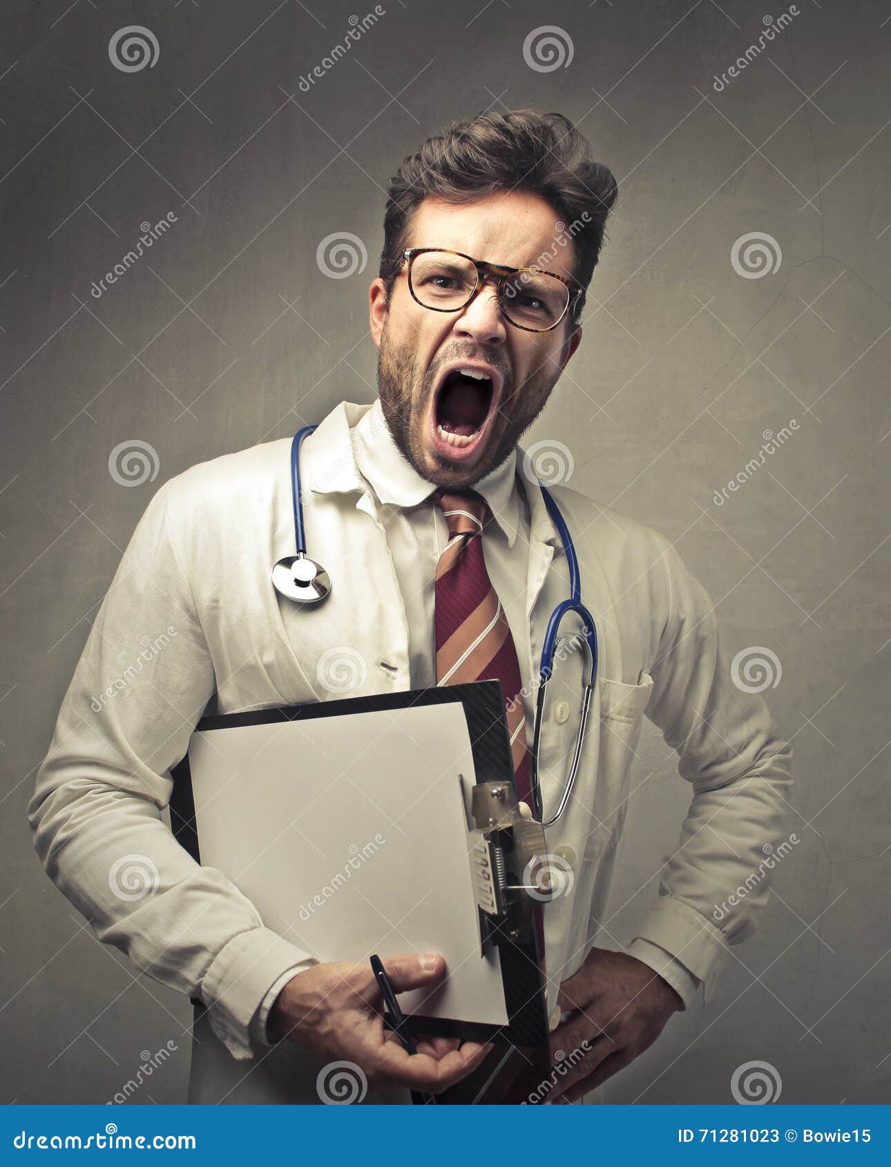Doctor shouting stock image. Image of medicine, scream - 71281023