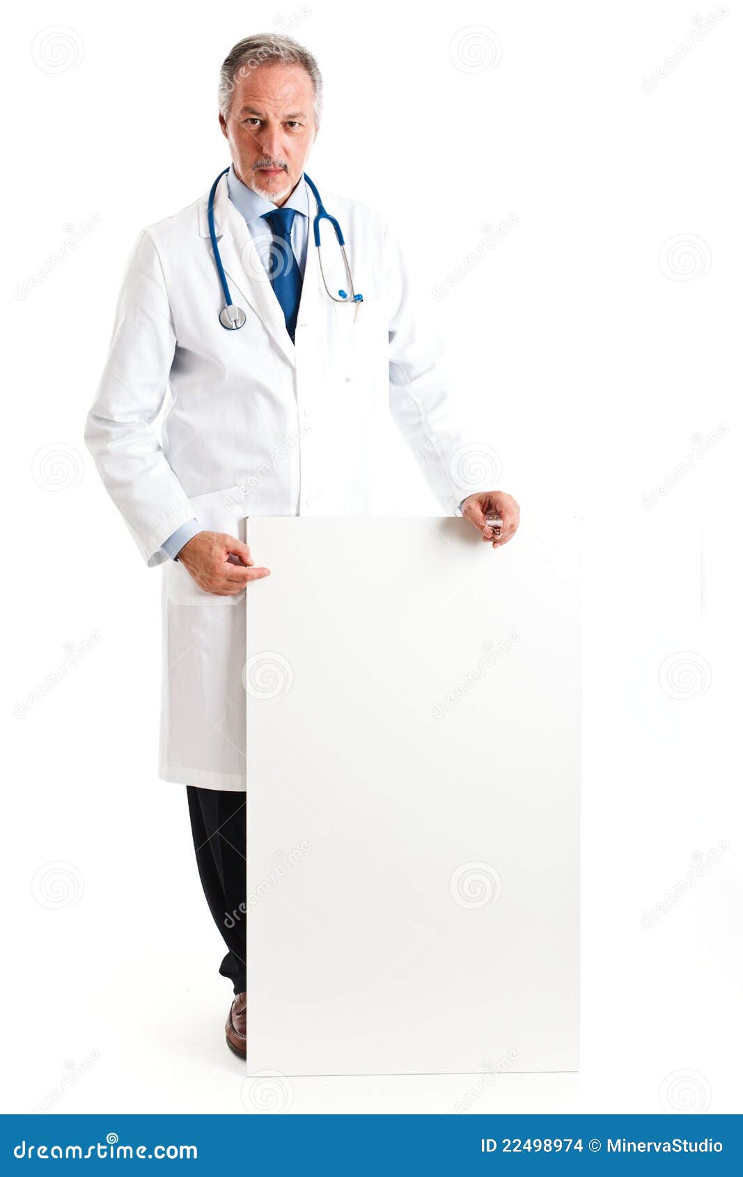 Doctor Showing a Blank Sign Stock Photo - Image of healthcare, copy ...