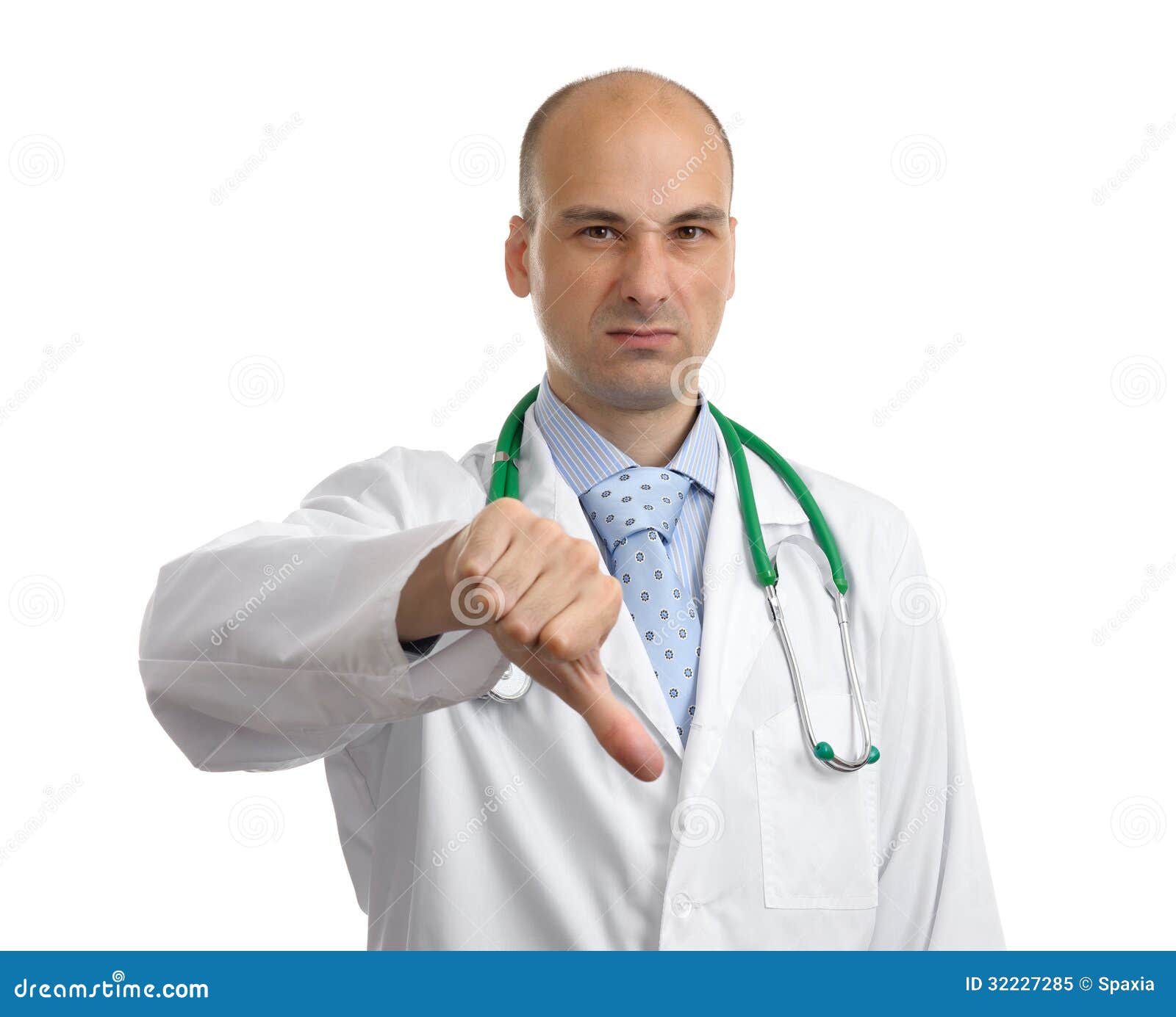 Doctor Showing His Thumbs Down Stock Image - Image of male, health ...