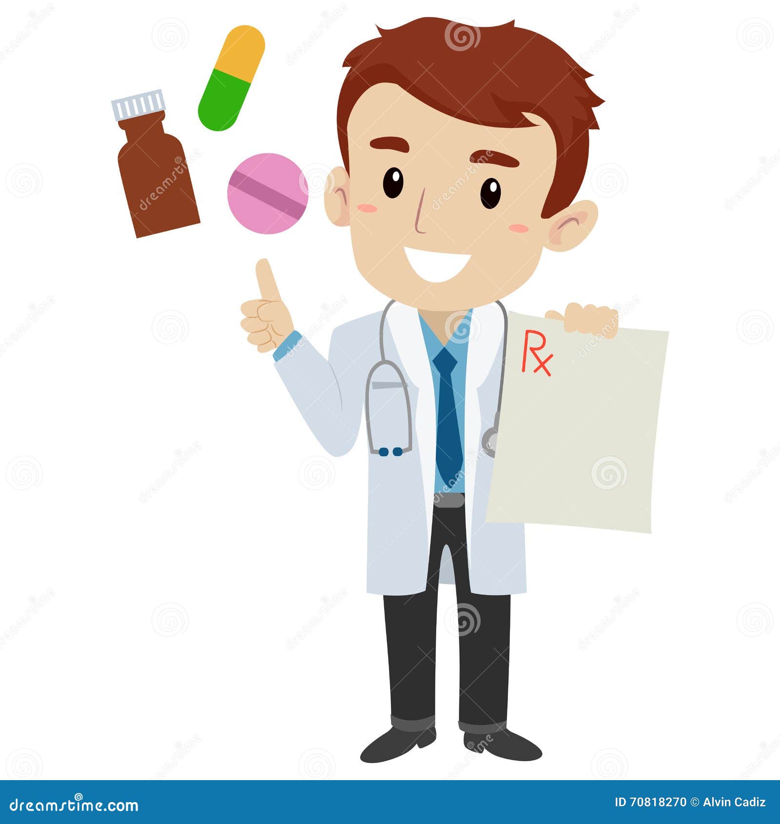 Doctor Showing An Asthma Inhaler. Asthma Medical Poster. Vector ... Doctor Showing An Asthma Inhaler. Asthma Medical Poster. Vector ...