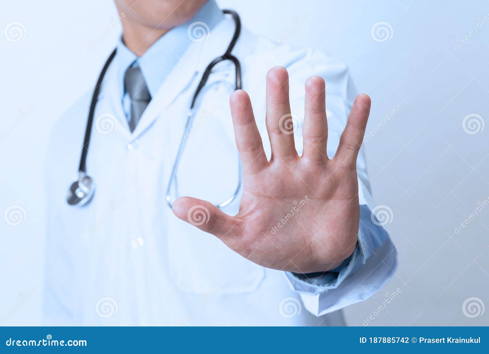 Doctor Showing Stop Sign. Healthy Care Concept Stock Photo - Image of ...