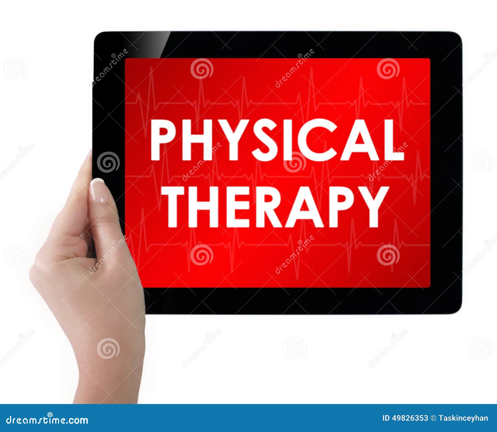 Doctor Showing Tablet with PHYSICAL THERAPY Text. Stock Image - Image ...