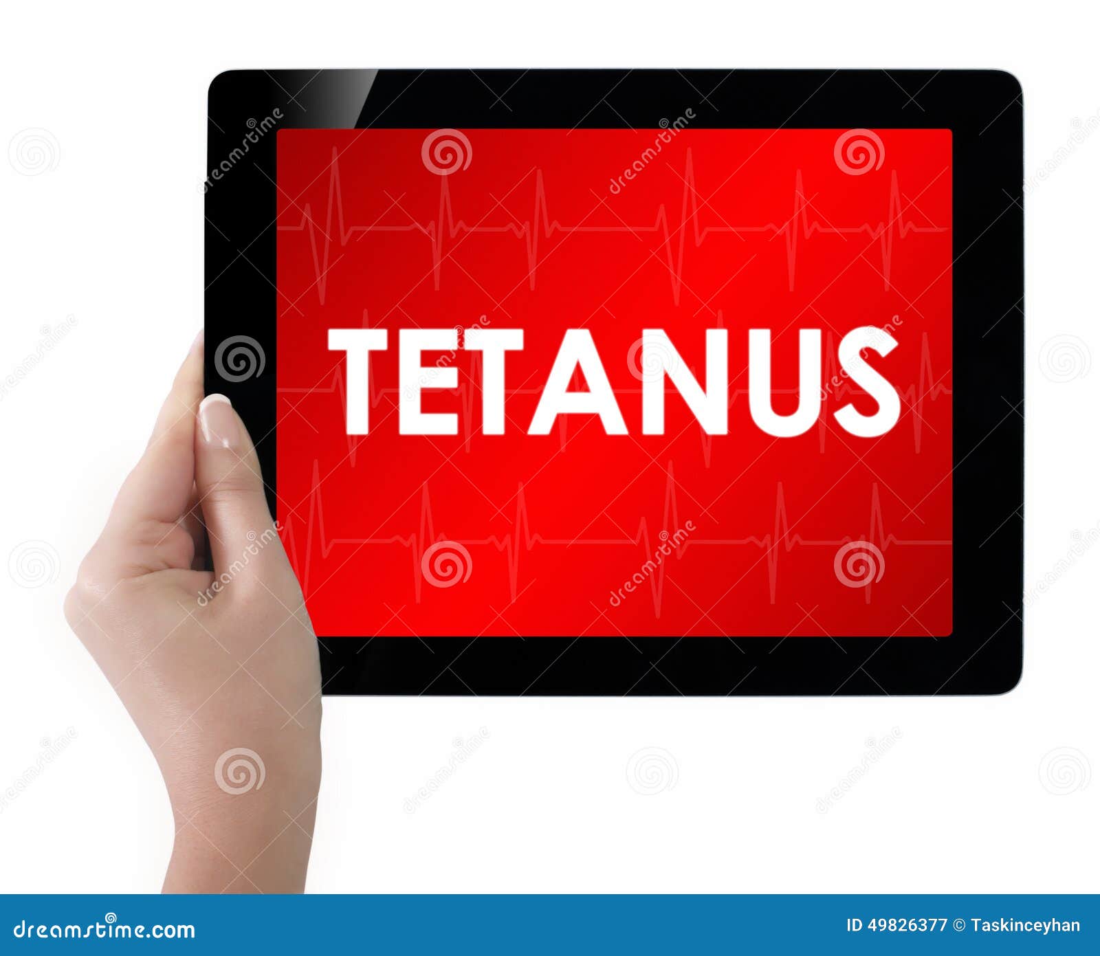 Doctor Showing Tablet with TETANUS Text. Stock Image - Image of doctor ...
