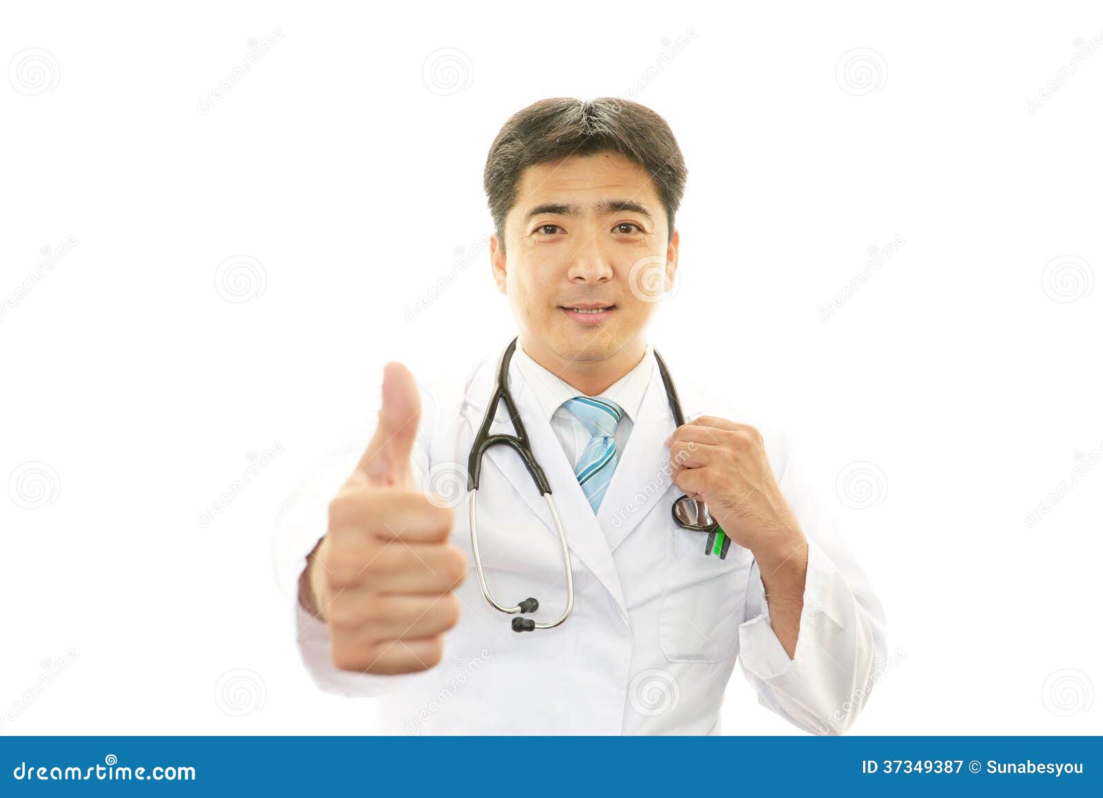 Doctor Showing Thumbs Up Sign Stock Image - Image of isolated, japanese ...